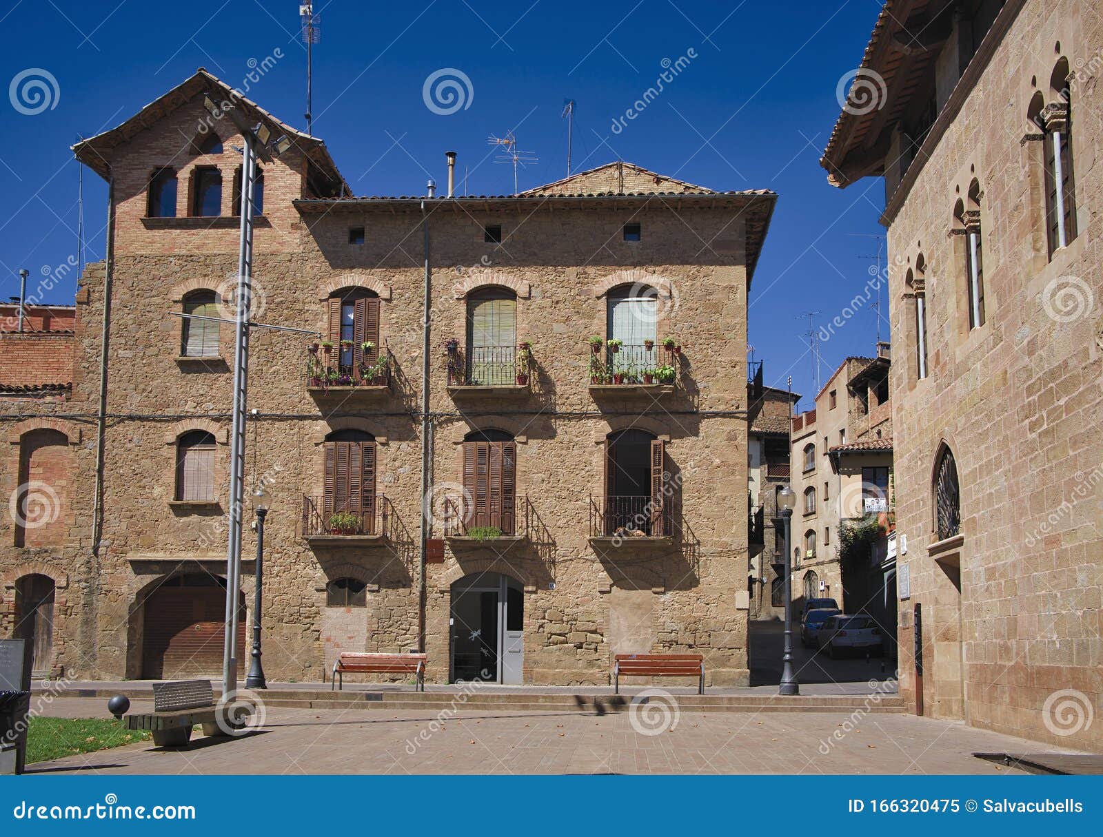 Square in the Town of Solsona, Catalunya Editorial Image - Image of ...