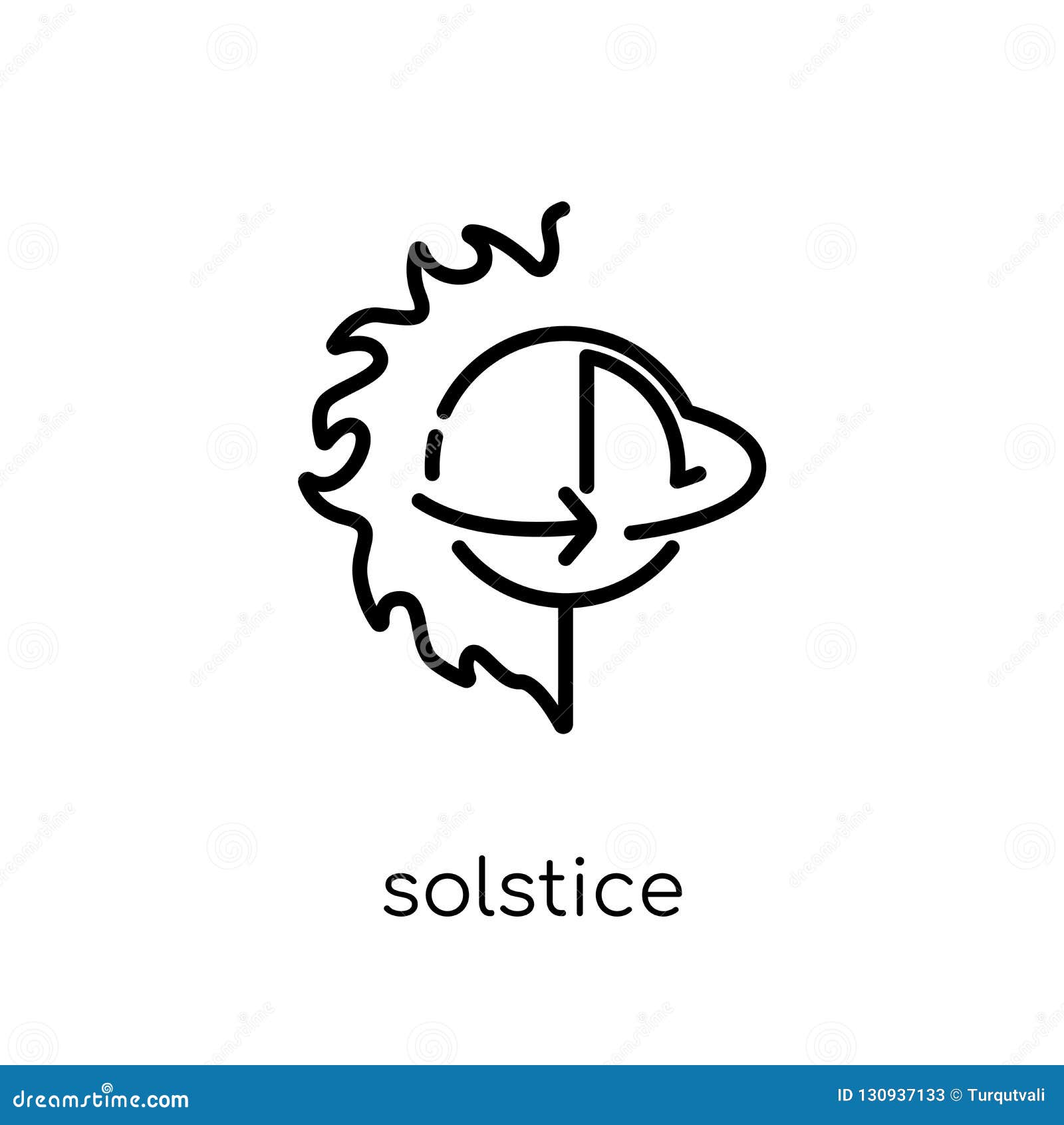 Solstice Icon from Astronomy Collection. Stock Vector - Illustration of ...
