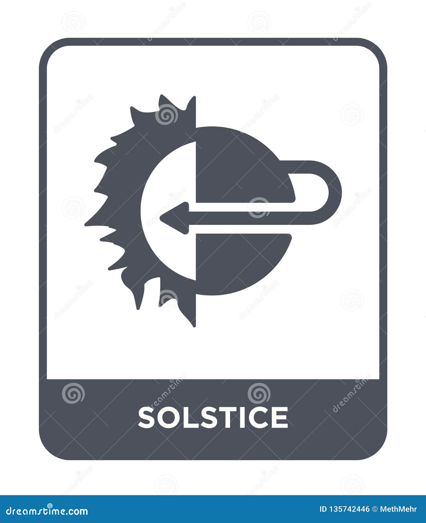 Solstice Icon in Trendy Design Style. Solstice Icon Isolated on White ...