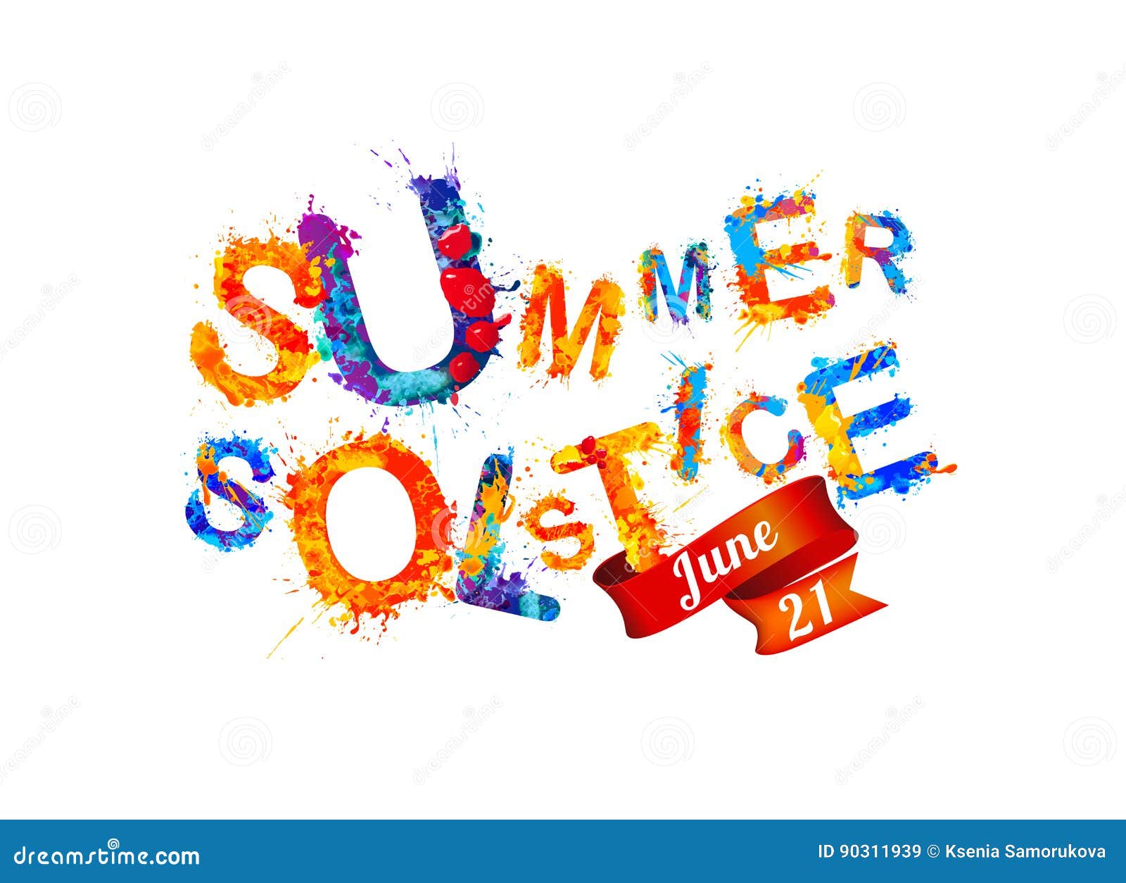 Solsticio De Verano 21 De Junio Ilustración del Vector - Ilustración de ...