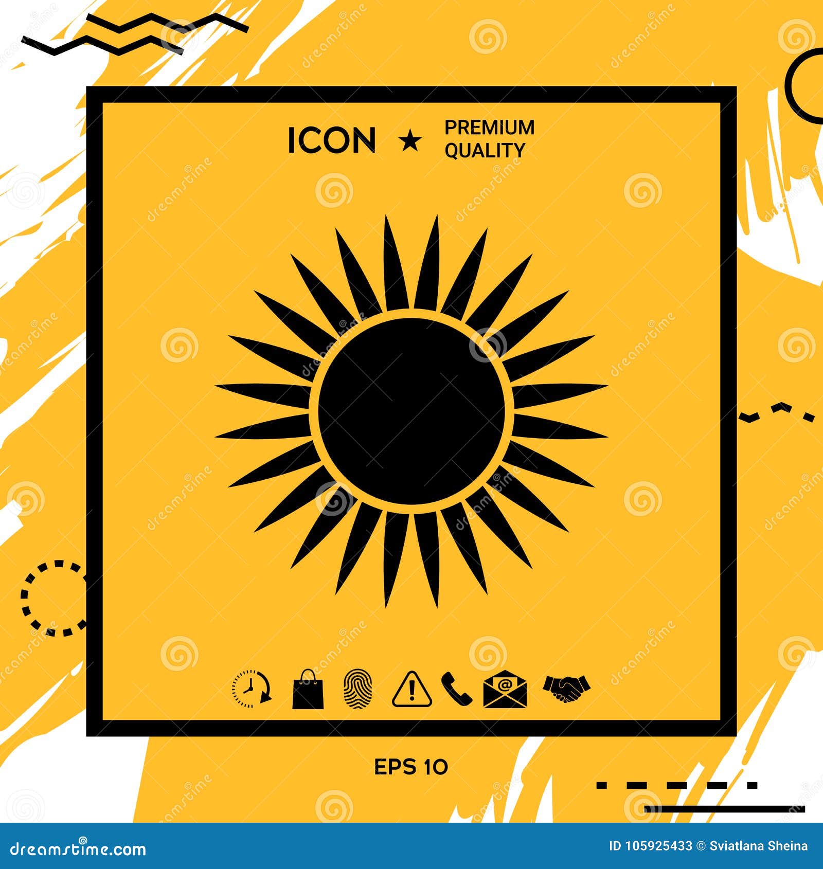 Solsymbolsymbol vektor illustrationer. Illustration av sommar - 105925433