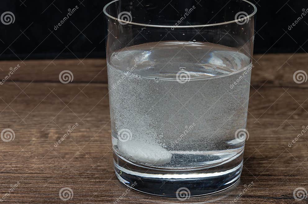 Soluble Effervescent Tablets Dissolve in Water Stock Image - Image of ...