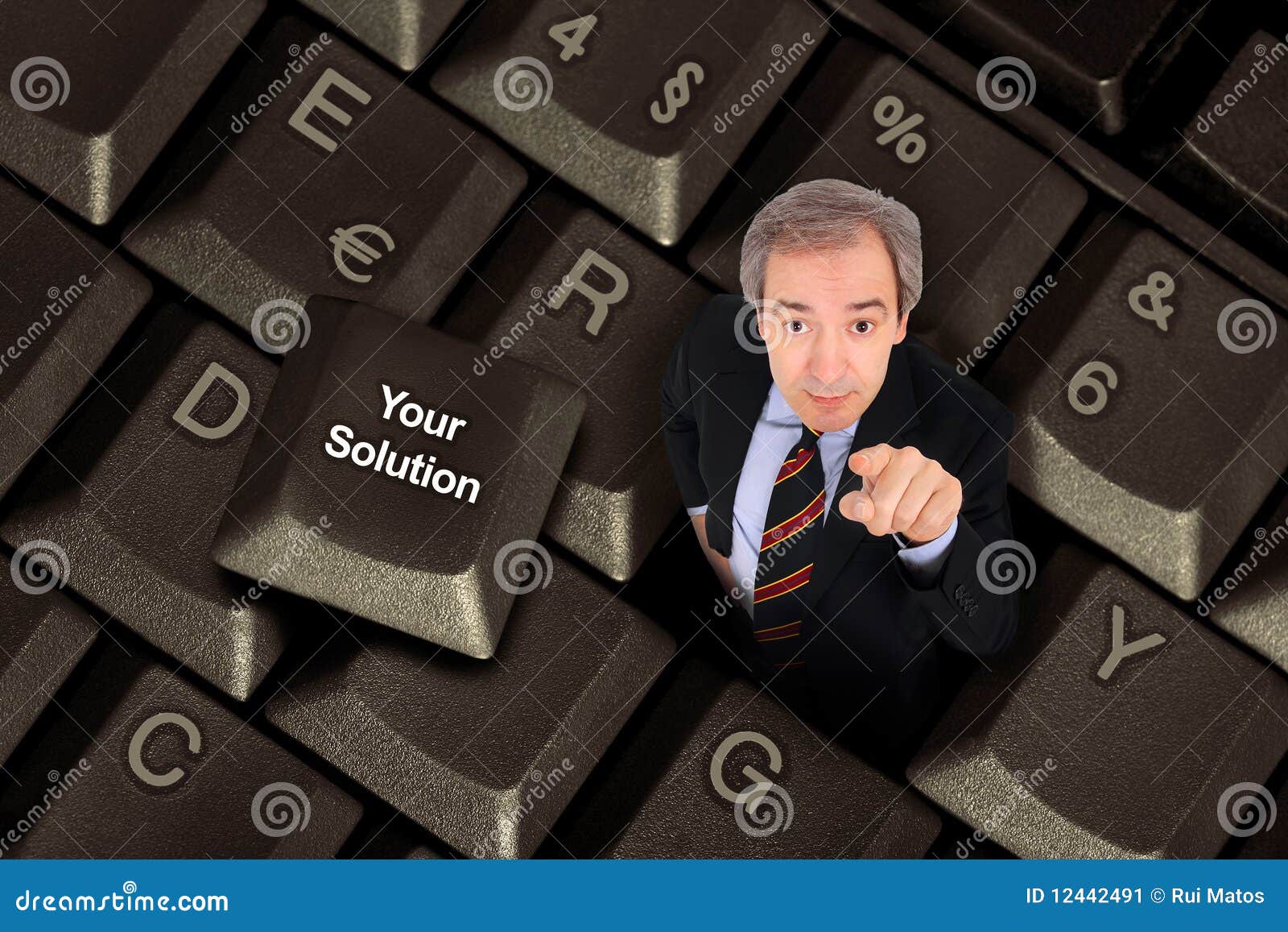Solution stock image. Image of expertise, keyboard, advice - 12442491