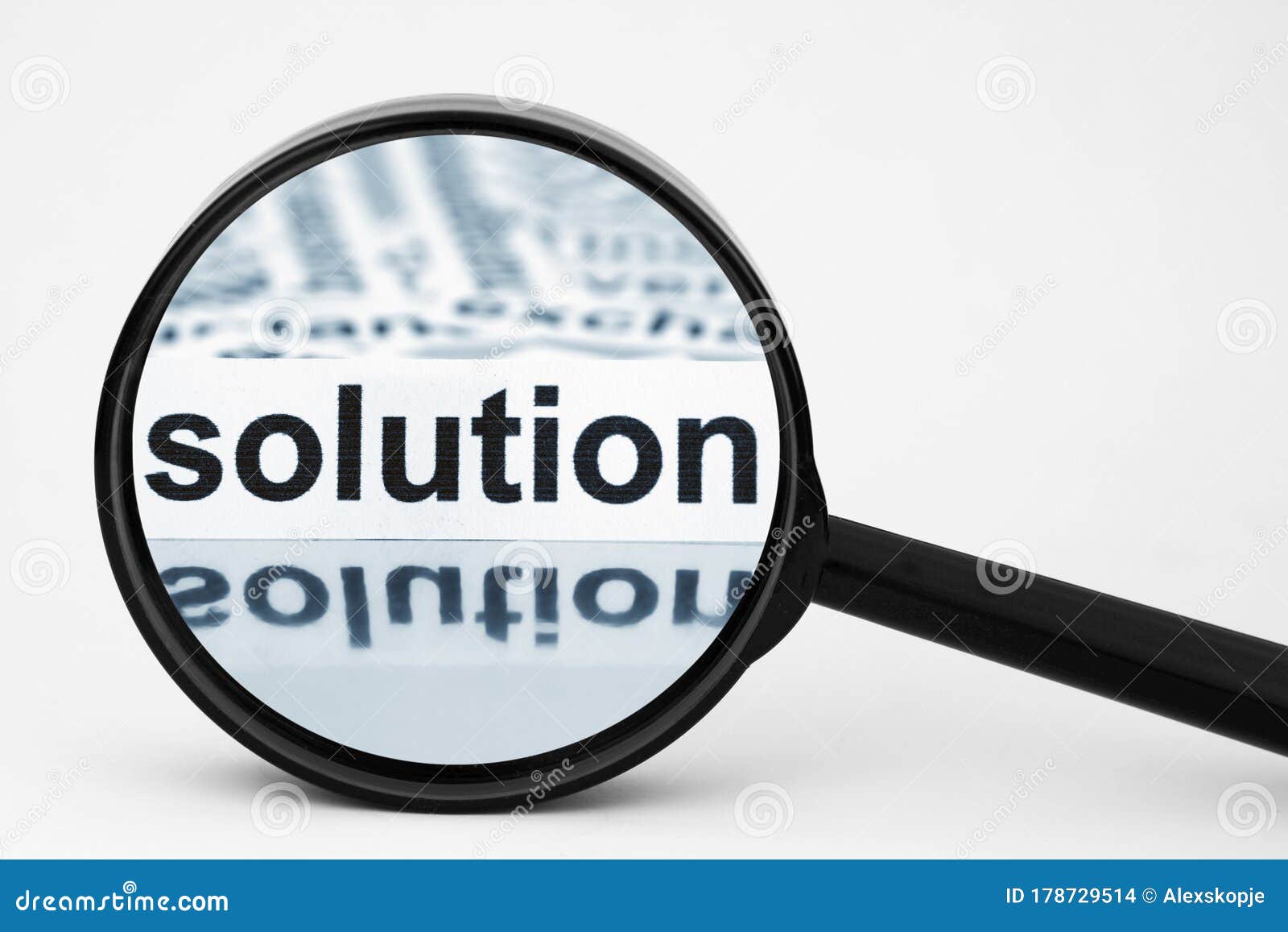 Solution stock photo. Image of marker, loupe, mark, advice - 178729514