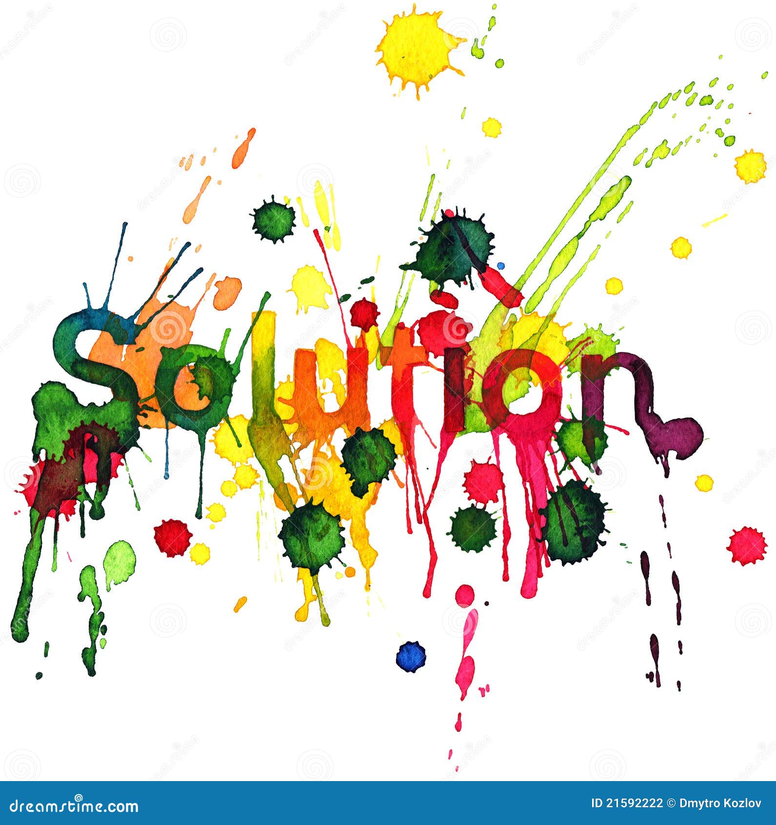 Solution stock illustration. Illustration of color, painting - 21592222