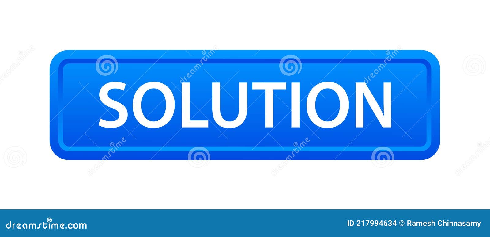 Solution button stock vector. Illustration of click - 217994634