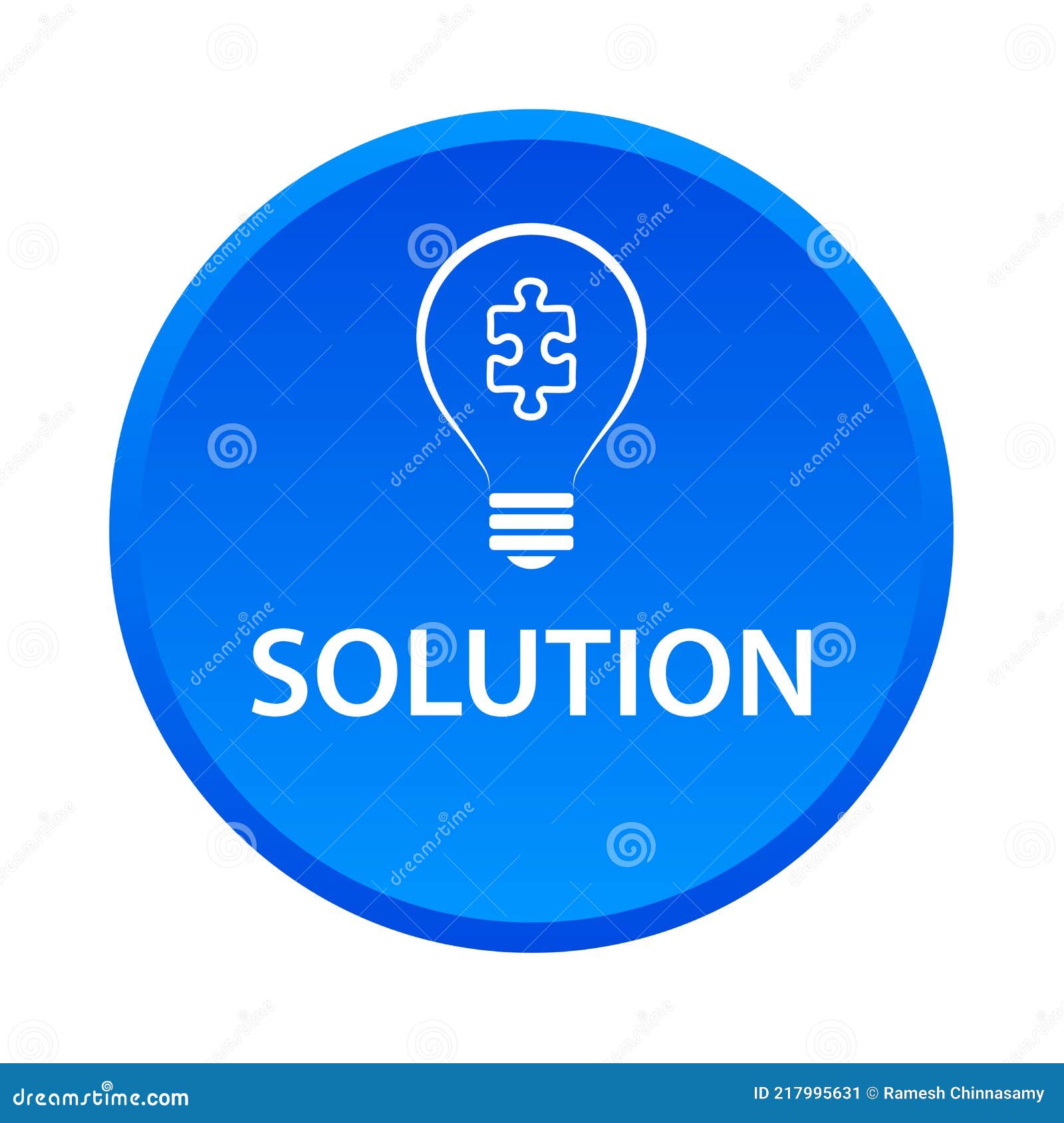 Solution button stock vector. Illustration of creative - 217995631