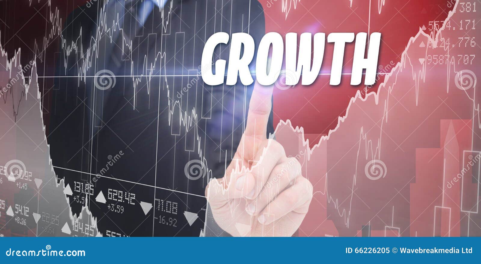 Solution Against Business Interface with Graphs and Data Stock Image ...