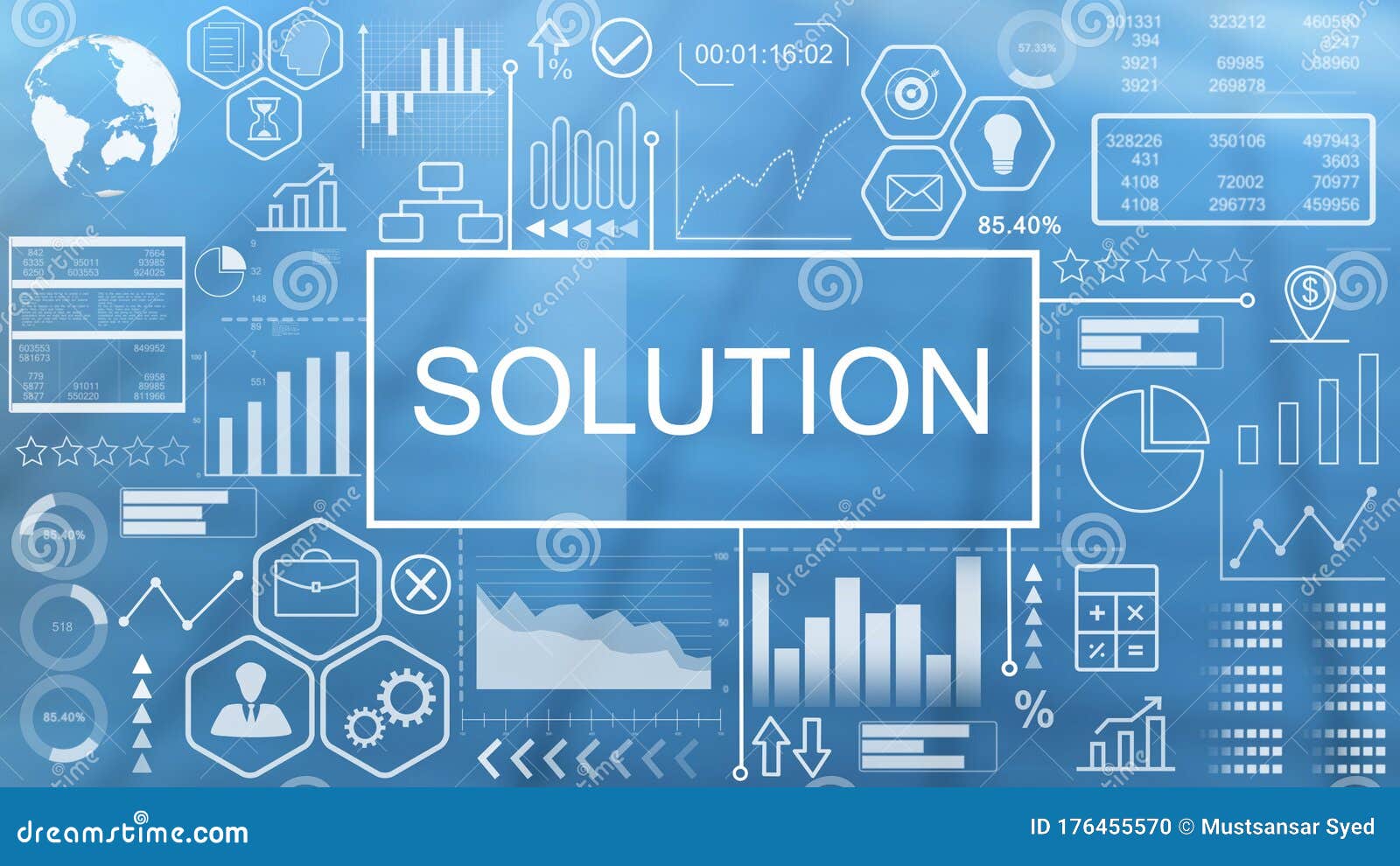 Solution, Animated Typography Stock Illustration - Illustration of ...