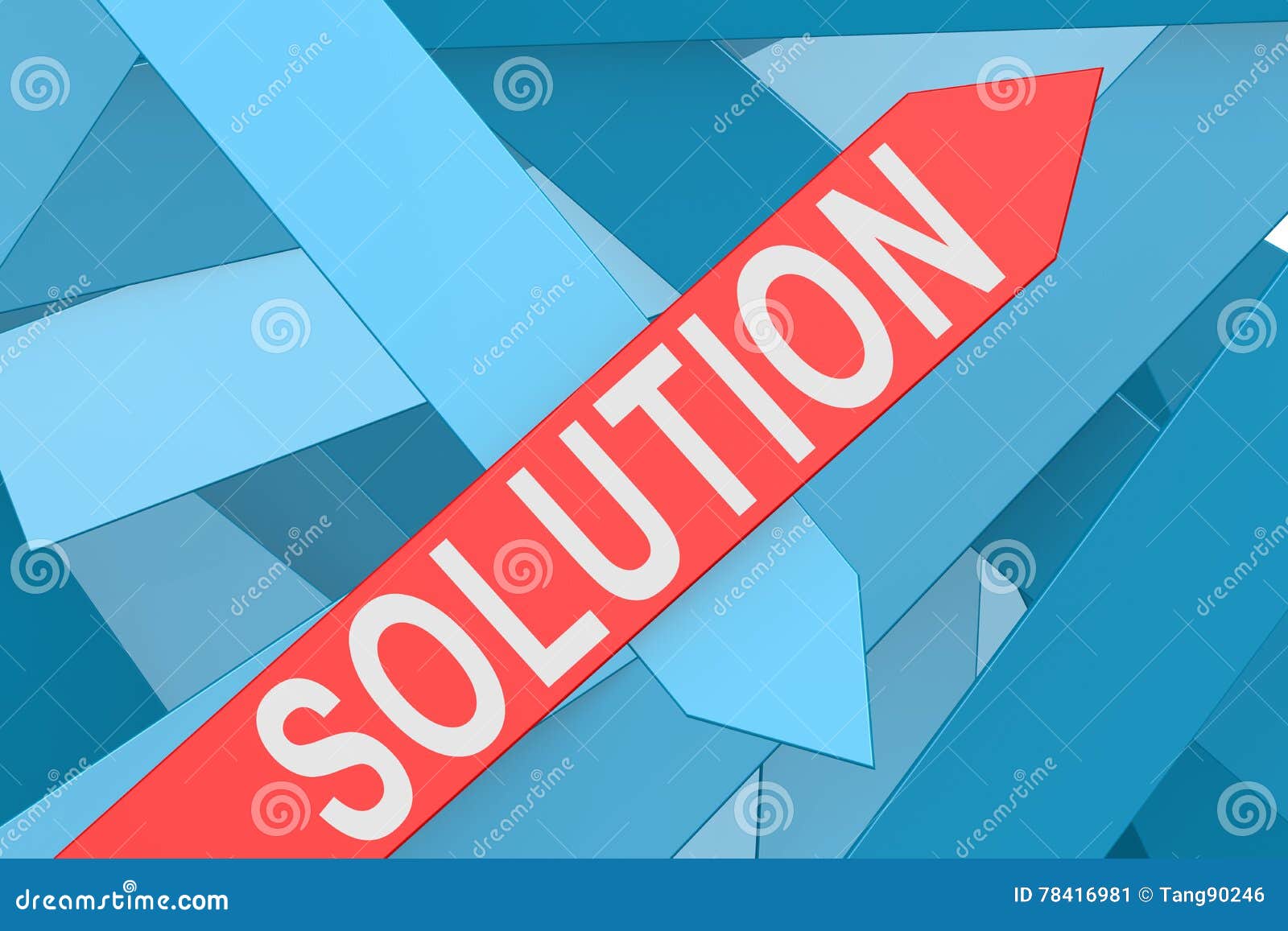 Solution Arrow Pointing Upward Stock Illustration - Illustration of ...