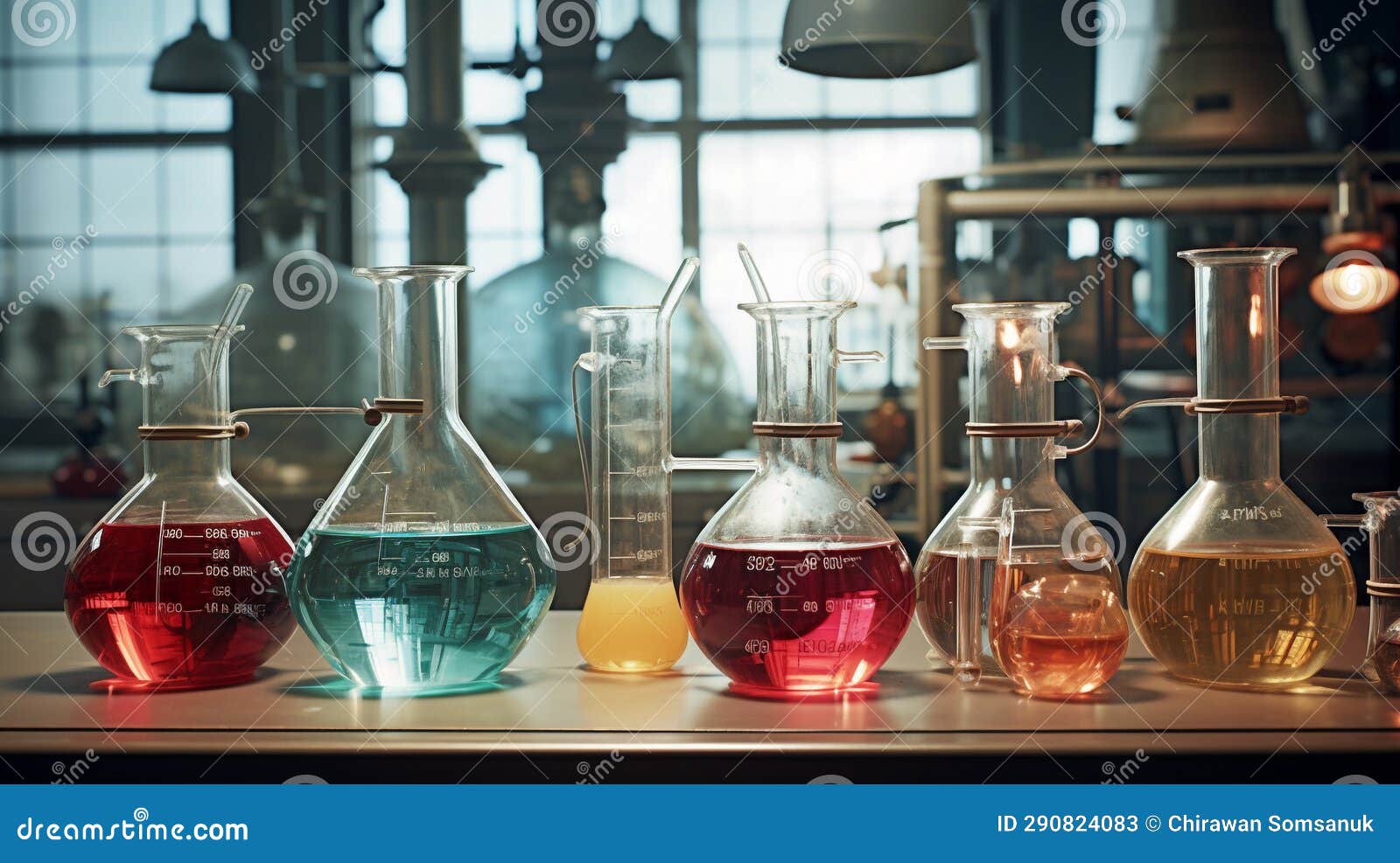 Solution in Beaker Laboratory Equipment Stock Illustration ...