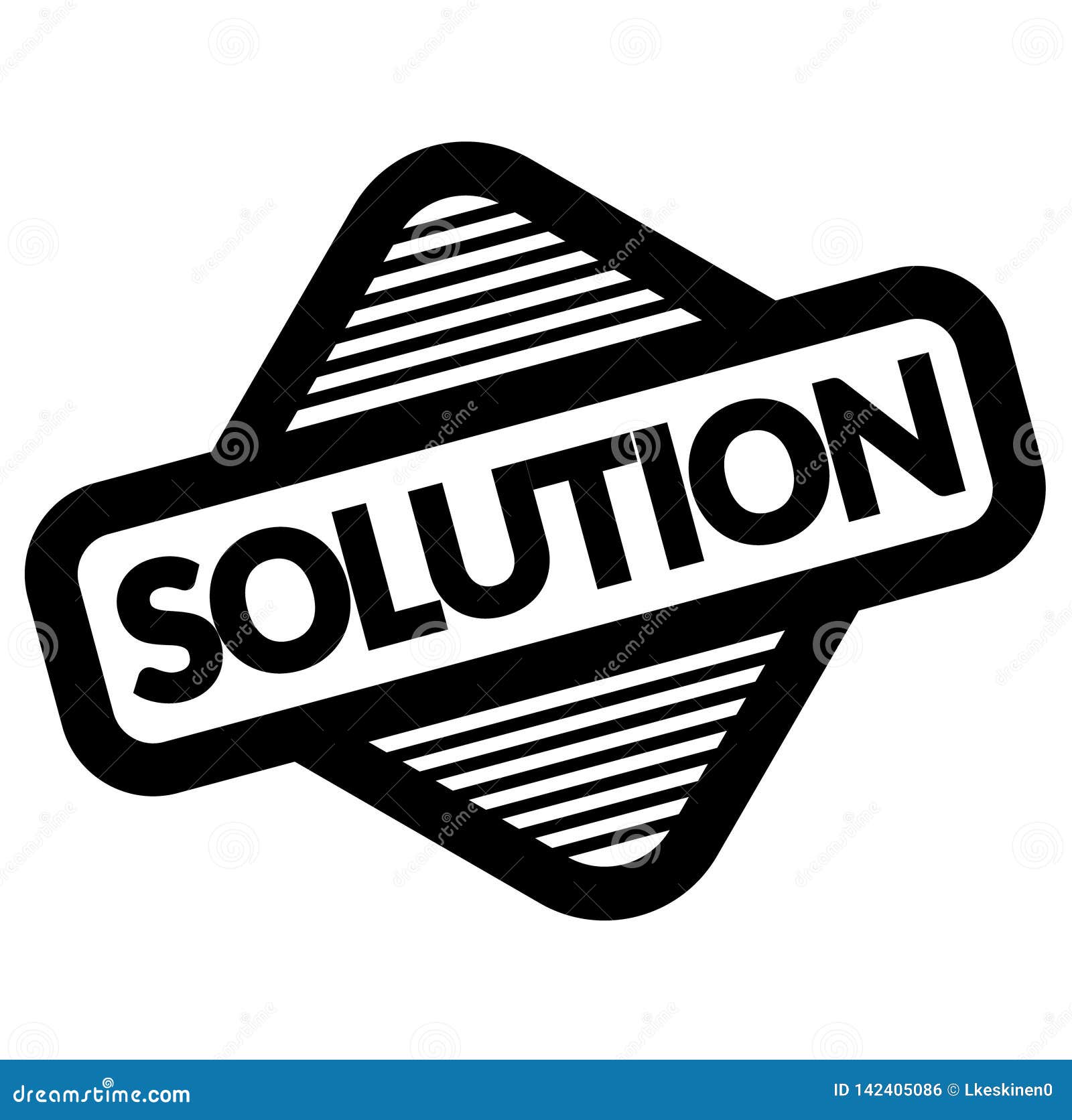 Solution black stamp stock vector. Illustration of quandary - 142405086