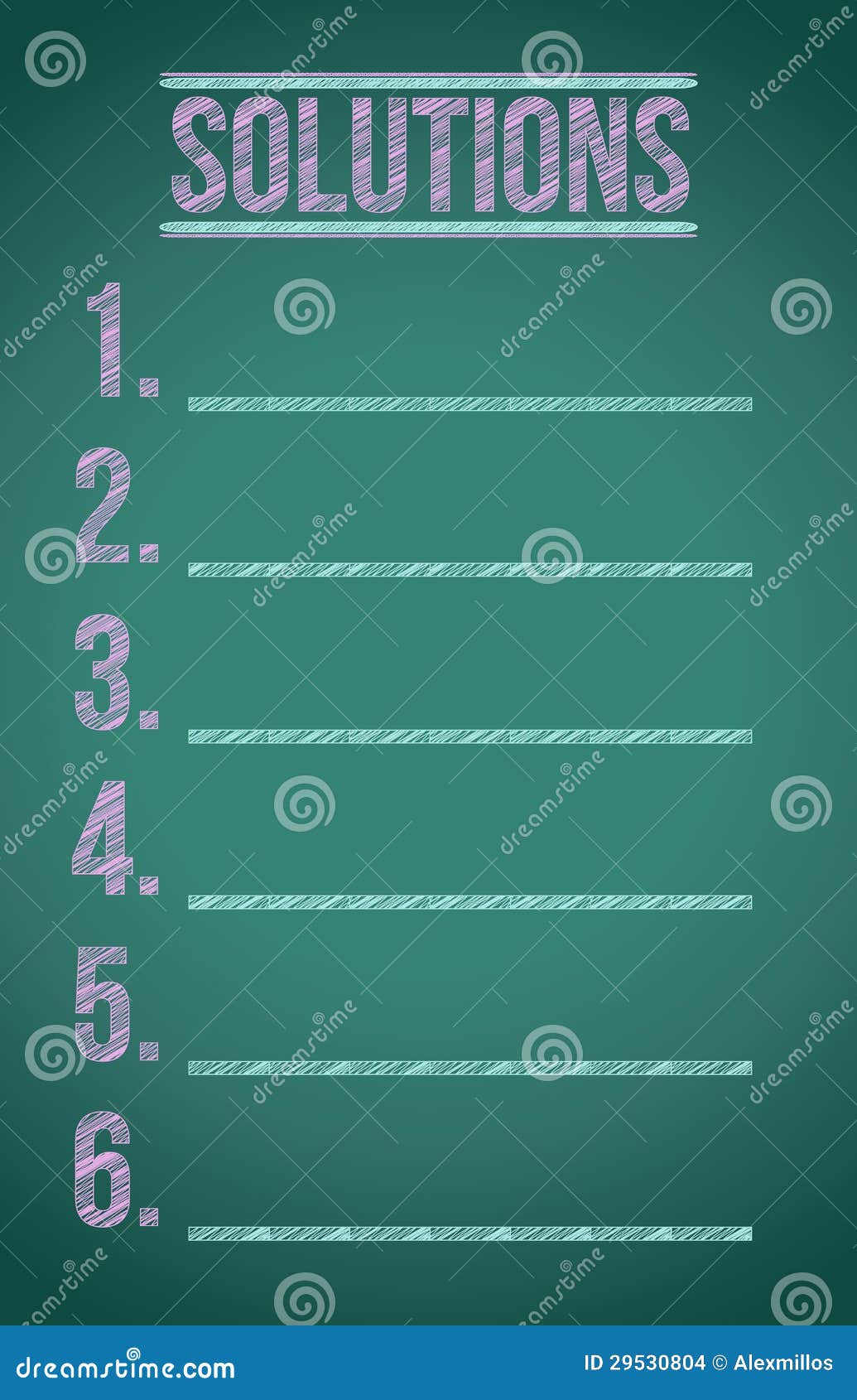 Solution Board with Chalk Marks Stock Illustration - Illustration of ...