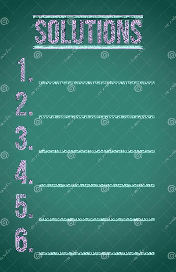 Solution Board with Chalk Marks Stock Illustration - Illustration of ...