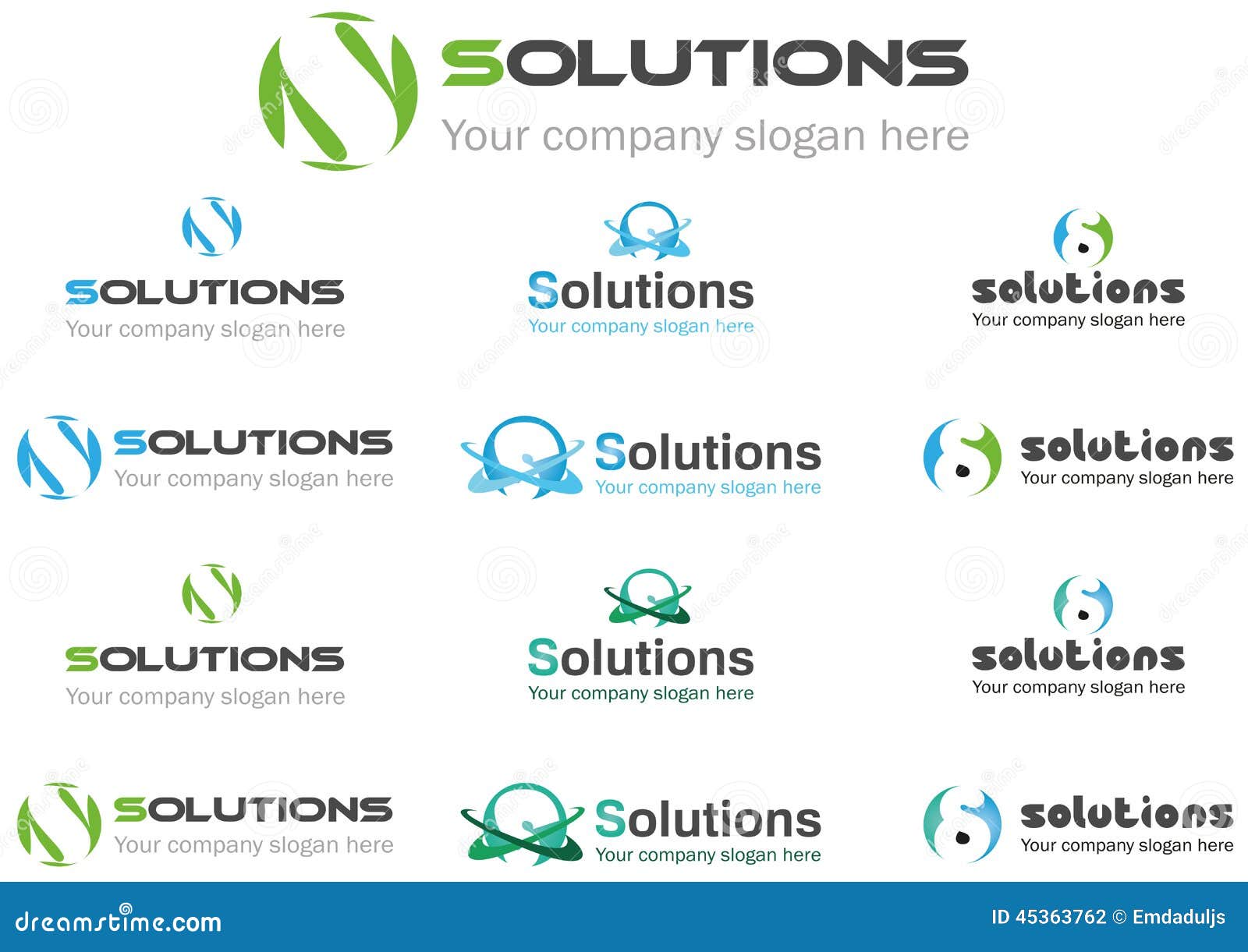 Solution business logo stock vector. Illustration of hand - 45363762