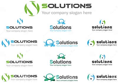 Solution business logo stock vector. Illustration of hand - 45363762