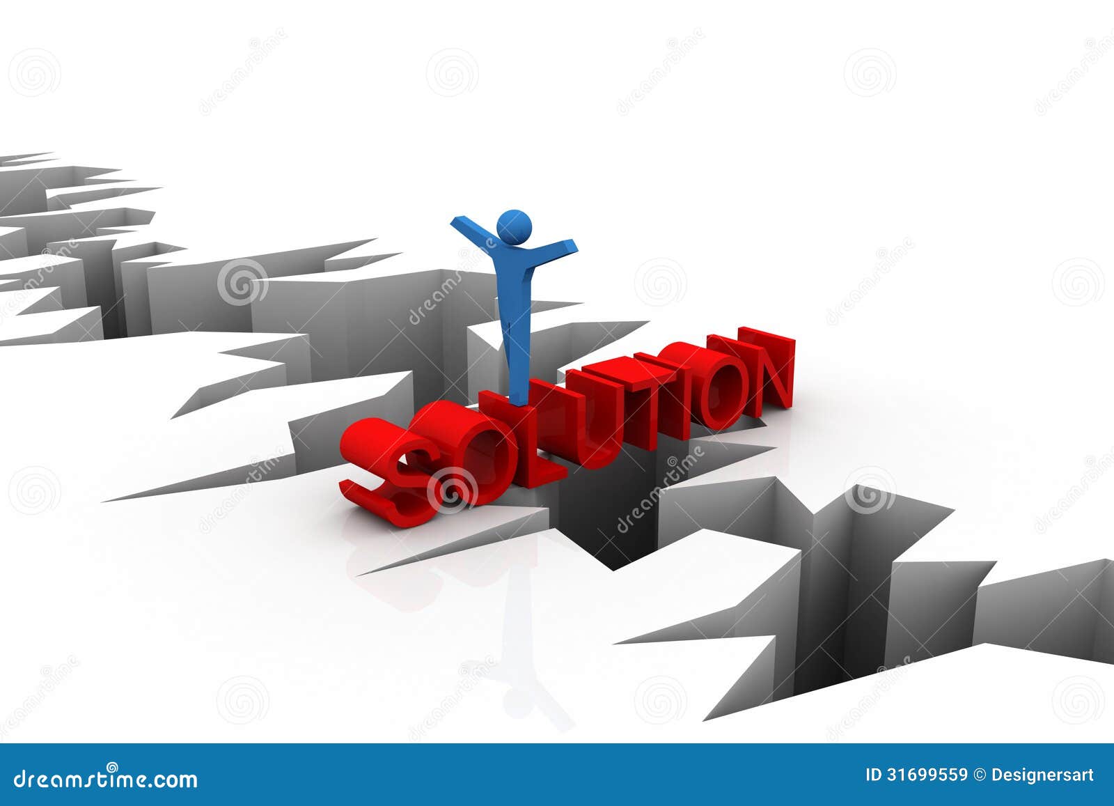 Solution for Business Problem Stock Illustration - Illustration of ...