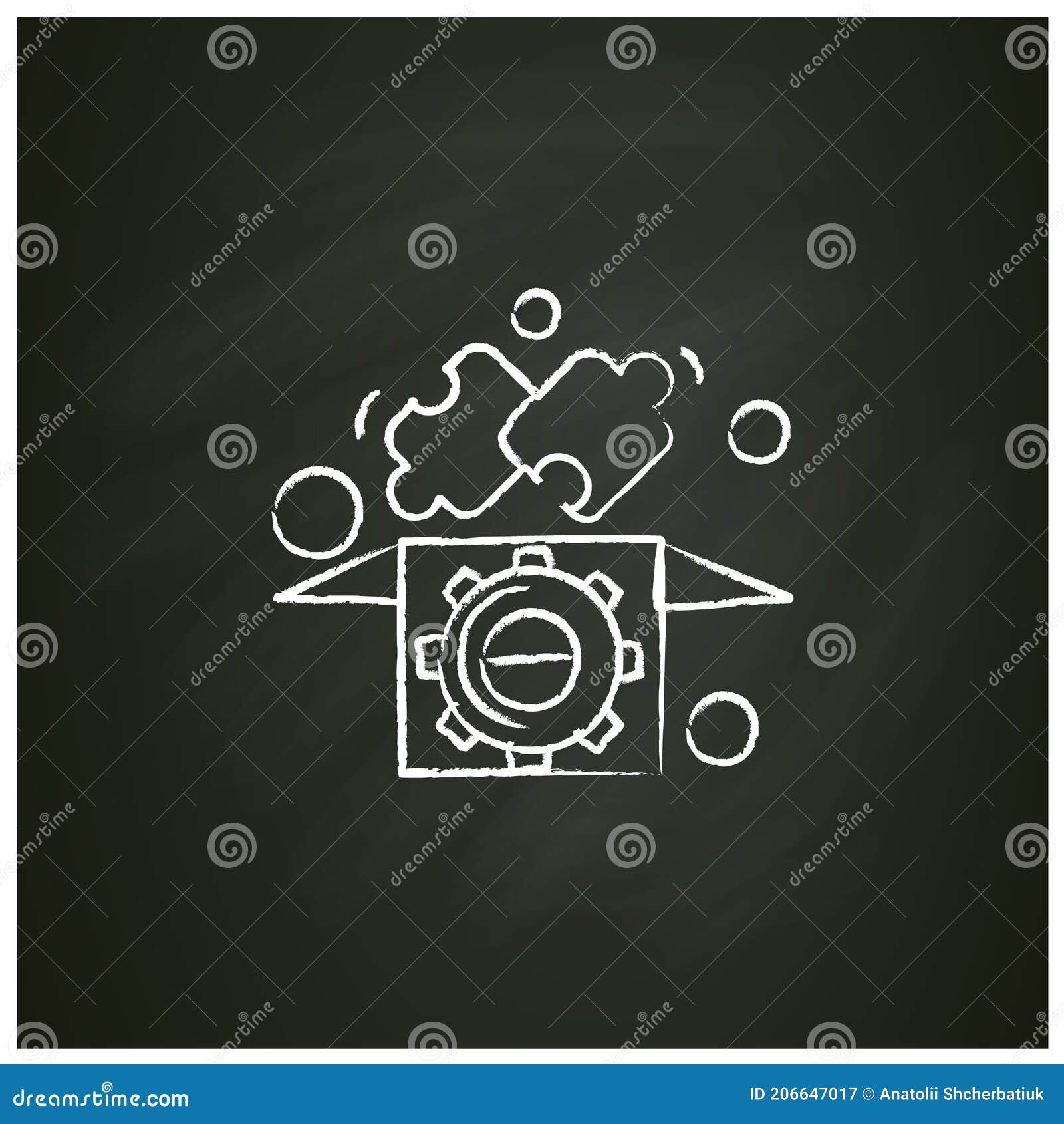 Solution chalk icon stock illustration. Illustration of creative ...
