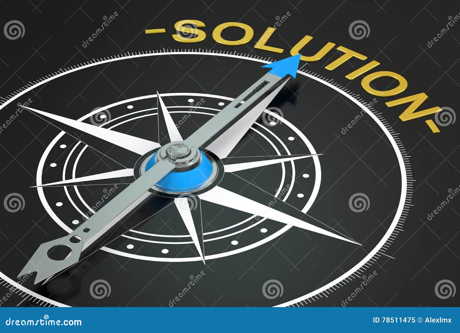 Solution compass concept stock illustration. Illustration of ...