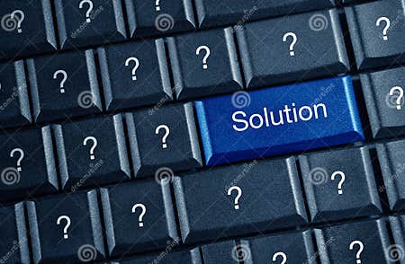 Solution concept stock image. Image of help, keyboard - 19032889