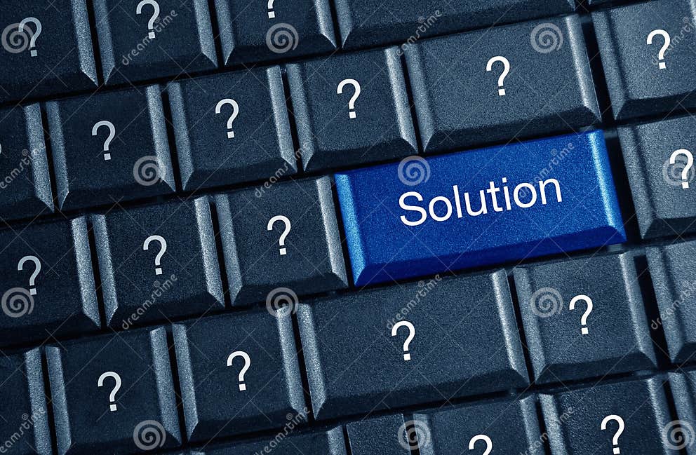 Solution concept stock image. Image of help, keyboard - 19032889