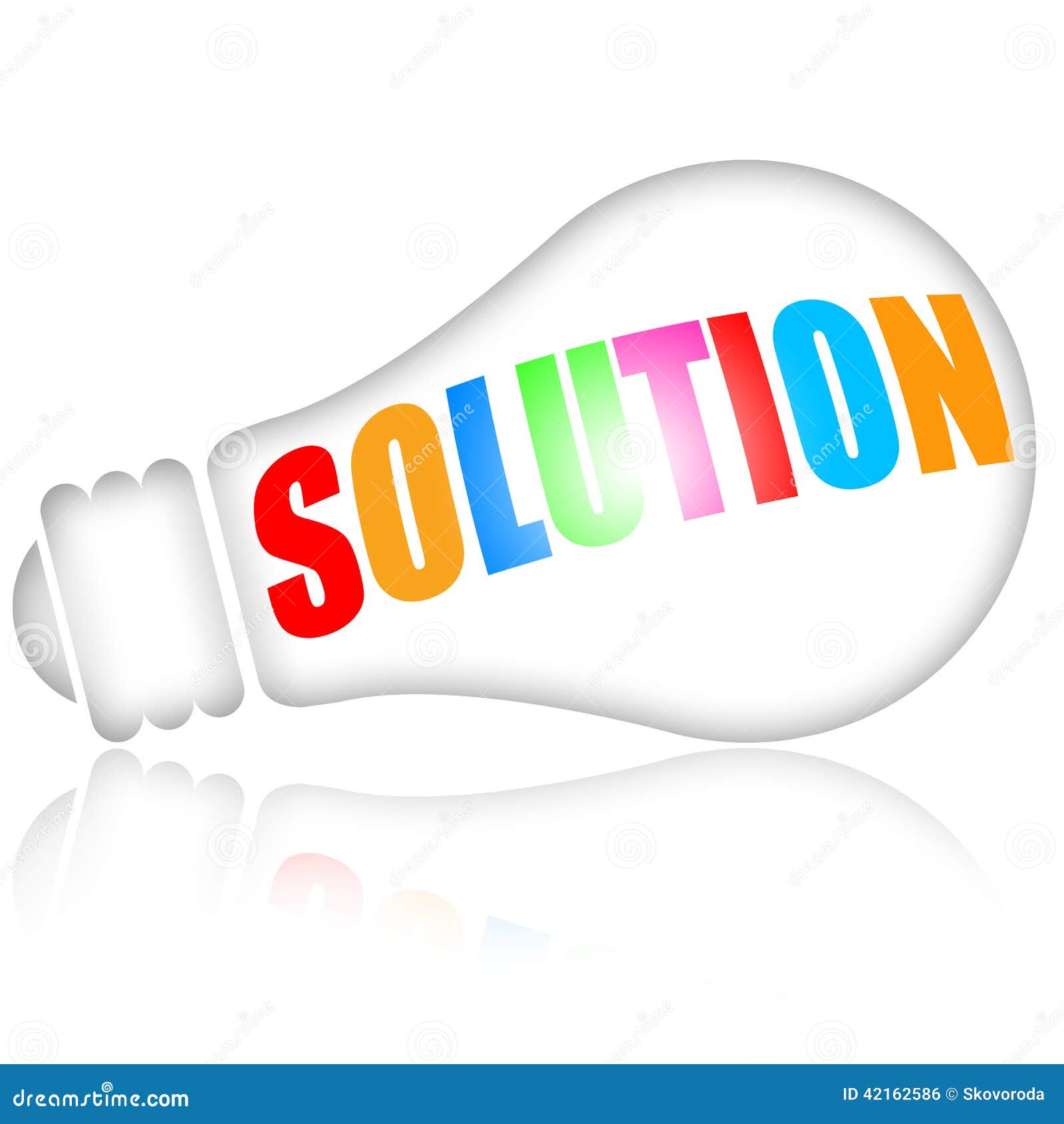Solution stock illustration. Illustration of bulb, electric - 42162586