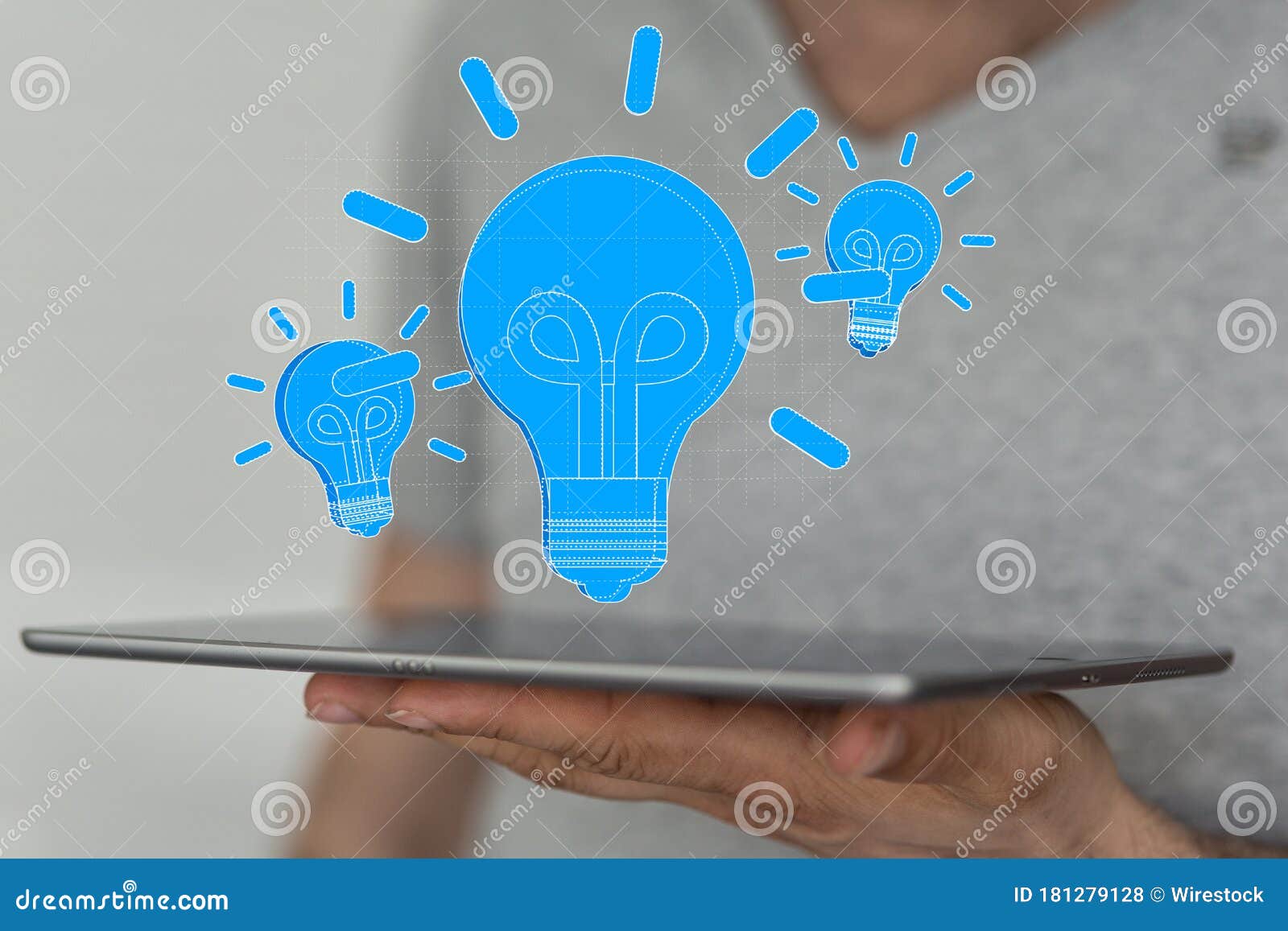 A Solution Concept Business Idea Lamp Stock Photo - Image of concept ...