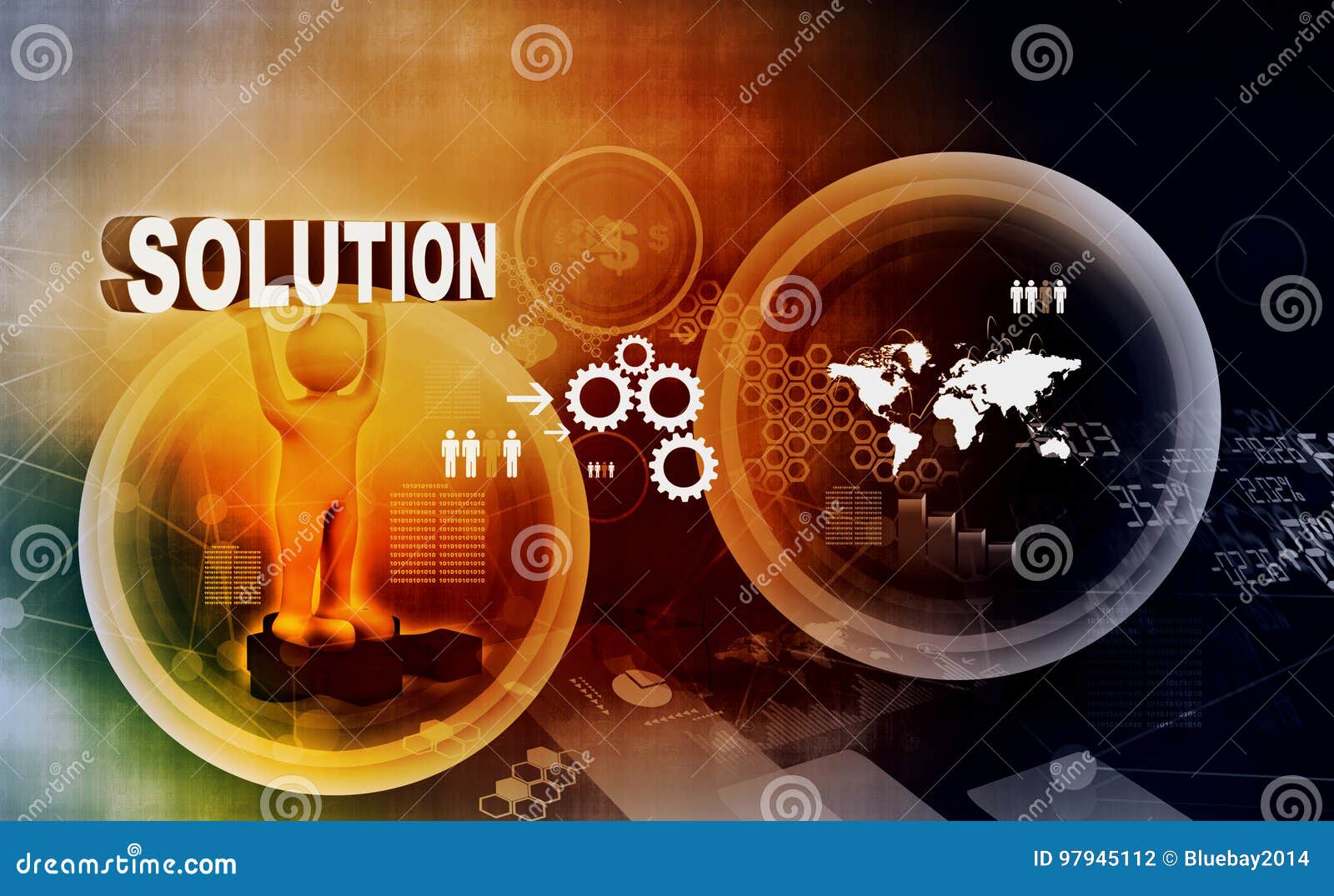 Solution concept stock illustration. Illustration of opportunity - 97945112