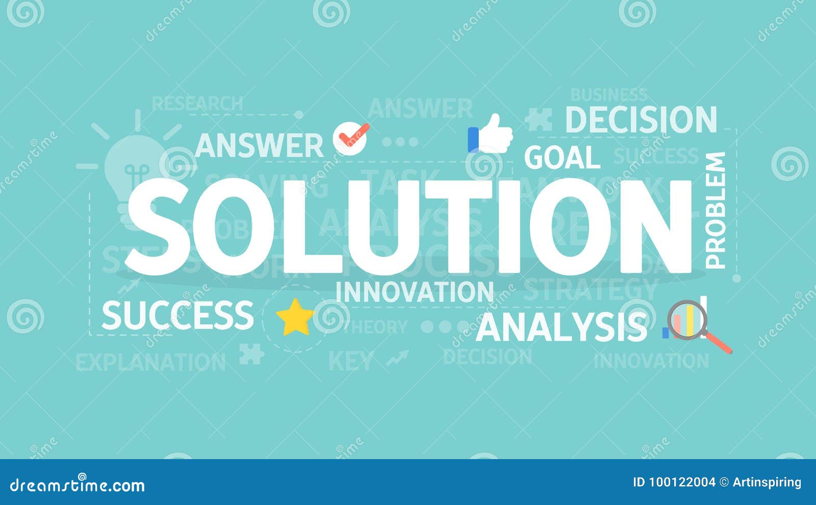 Solution Concept Illustration. Stock Vector - Illustration of ...
