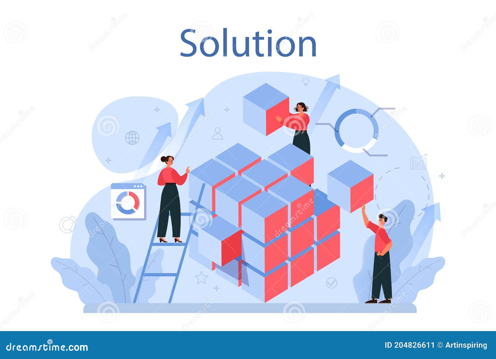 Solution Concept Illustration. Solving the Problem and Finding Stock ... Solution Concept Illustration. Solving the Problem and Finding Stock ...