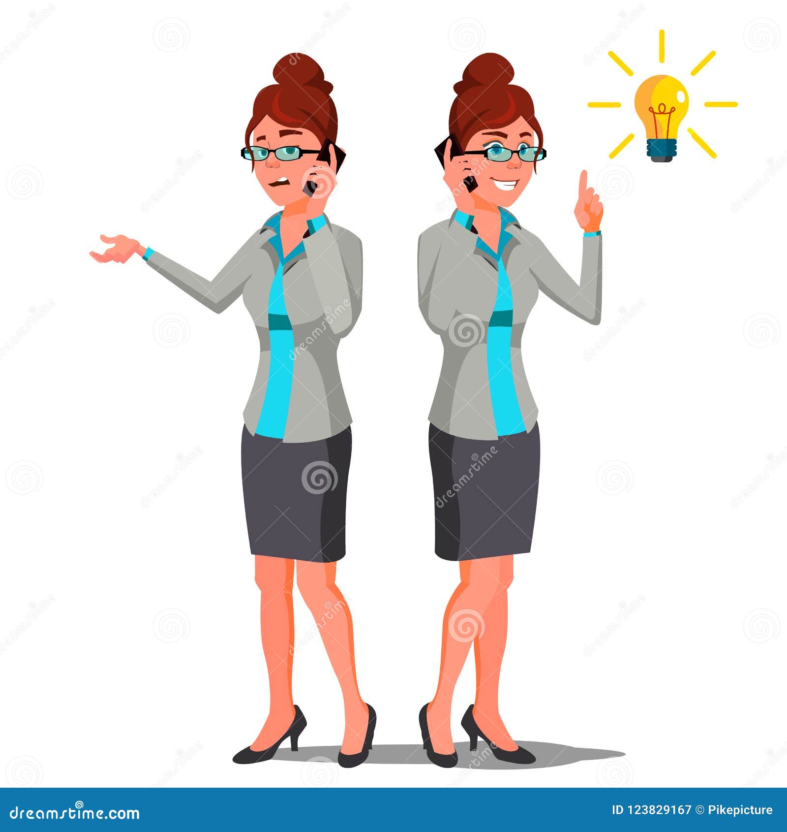 Solution Concept Vector Business Woman Conceptual Problem Secret
