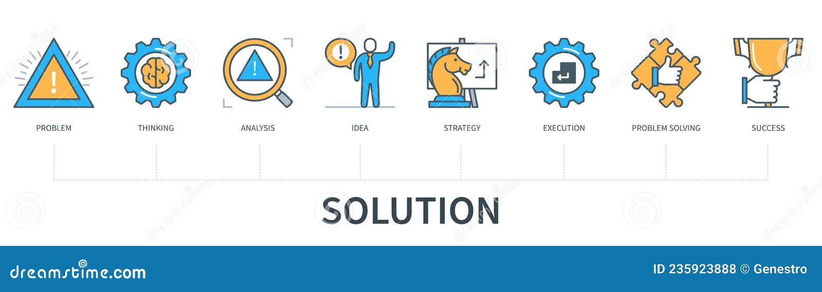 Solution Concept Vector Infographics Stock Vector - Illustration of ...