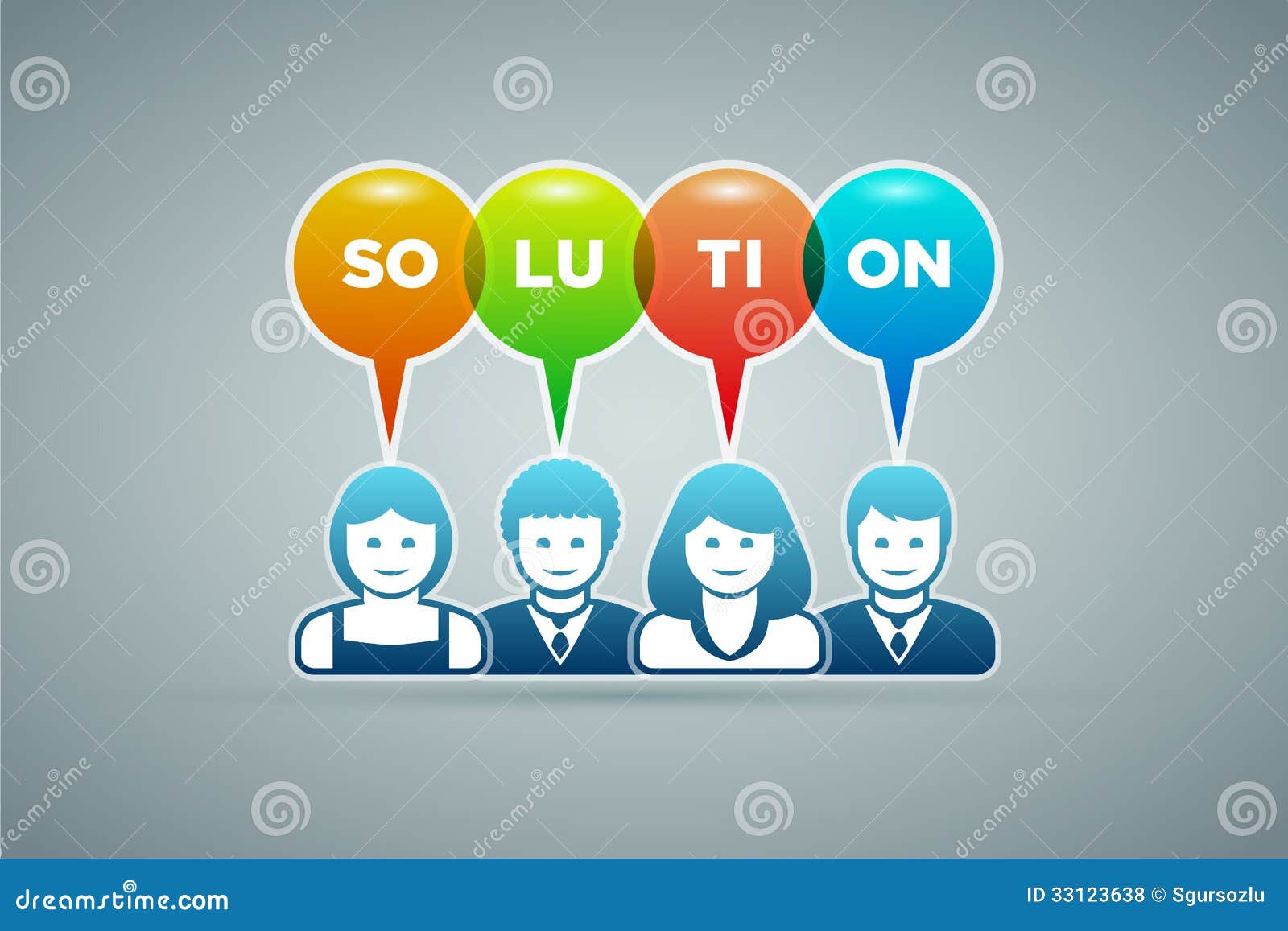 Solution concept stock vector. Illustration of diversity - 33123638