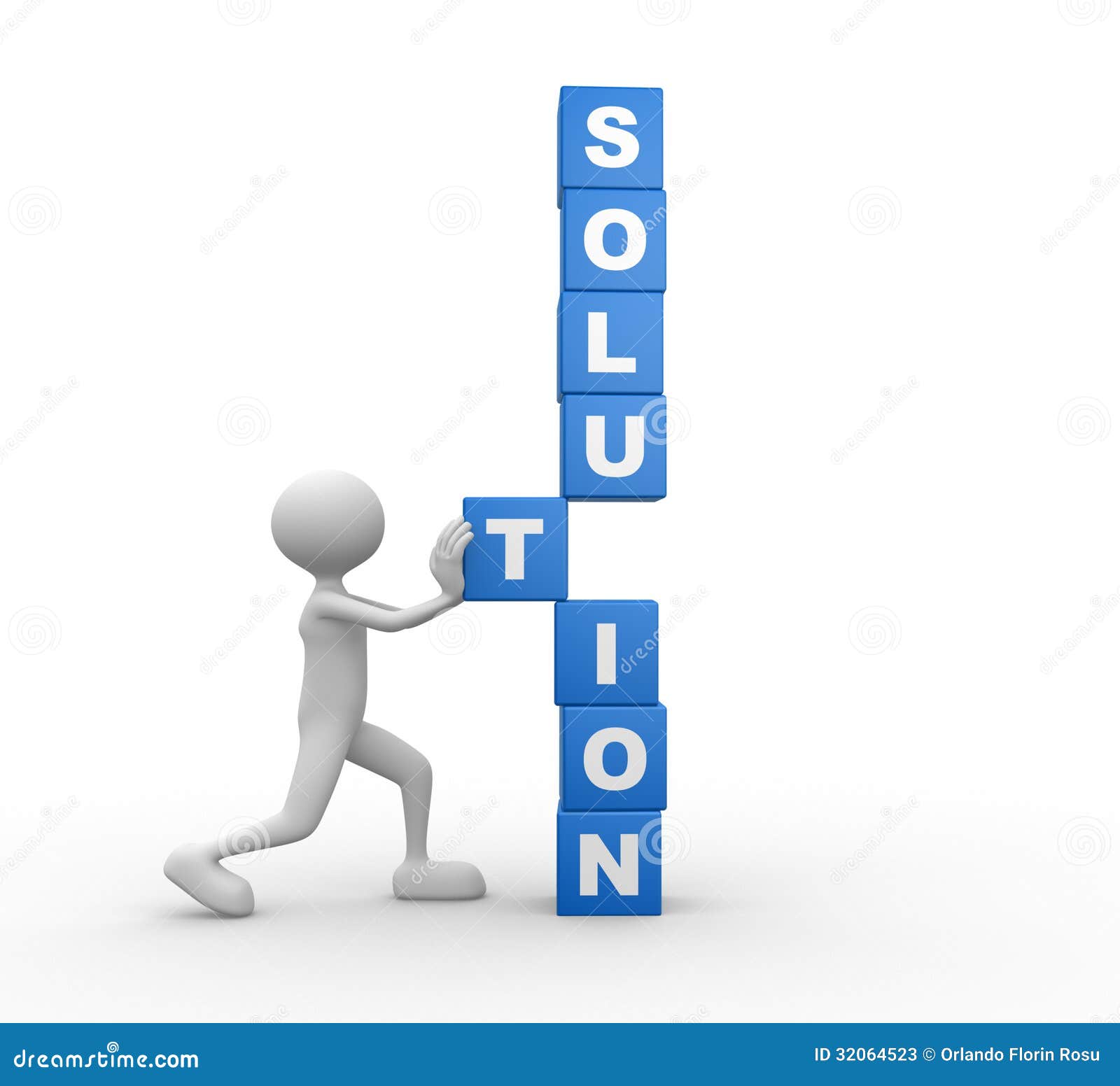 Solution stock illustration. Illustration of human, brick - 32064523