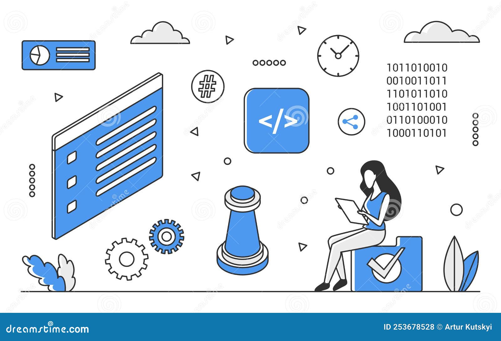 Solution De Code De Programmation Illustration de Vecteur ...