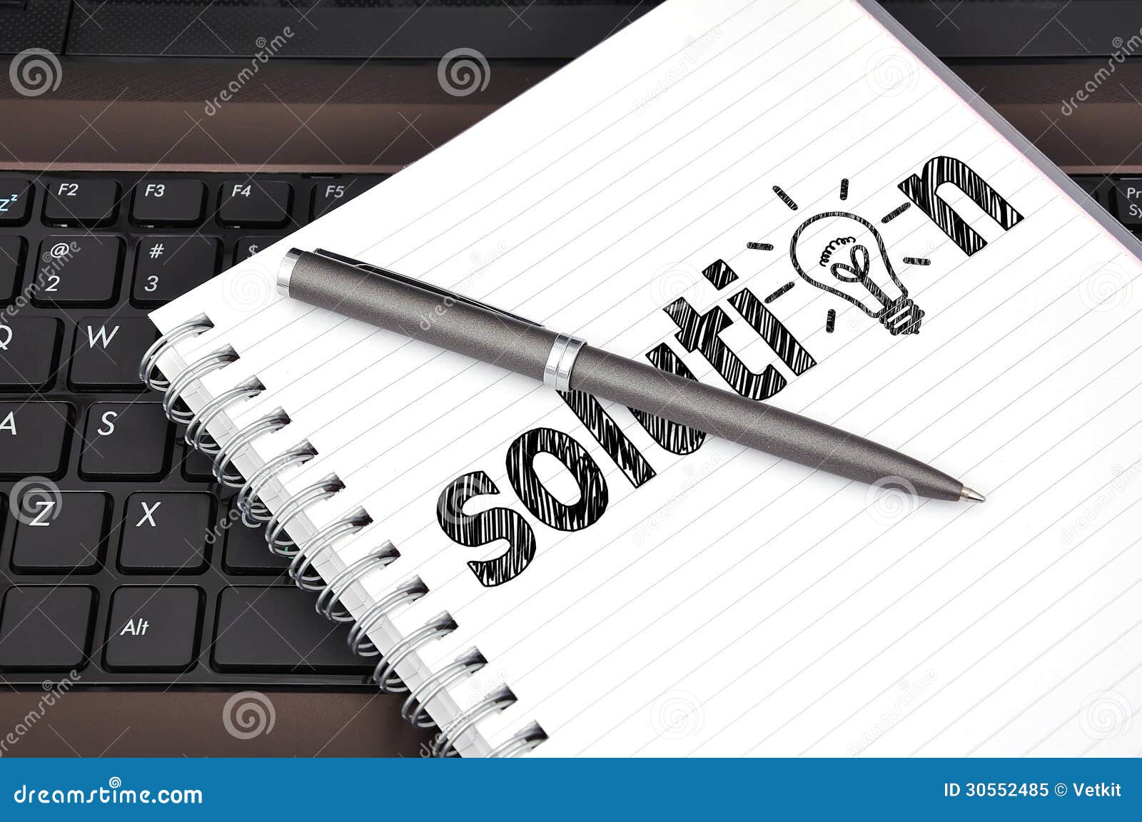 Solution de dessin image stock. Image du portable, stylo - 30552485