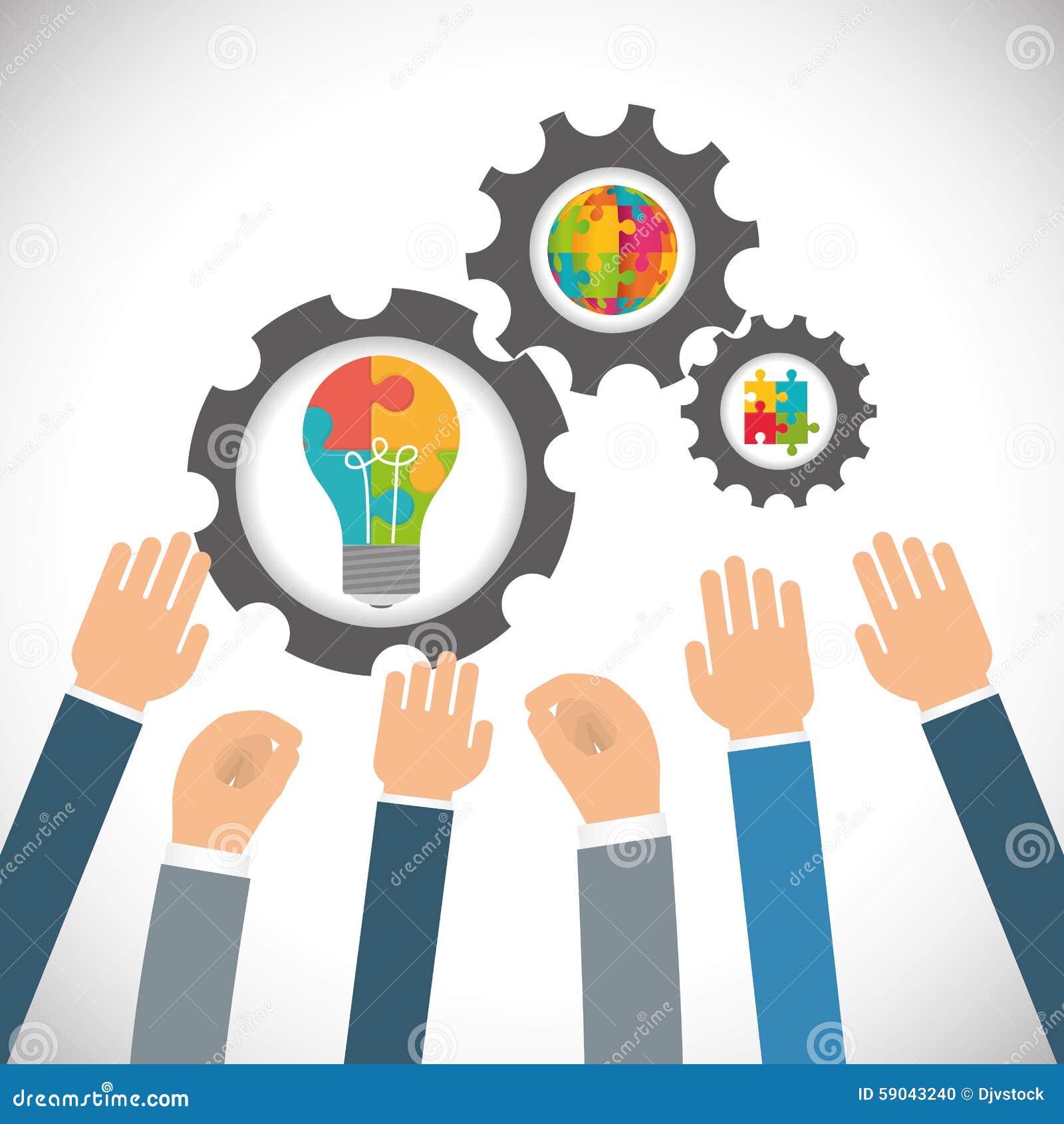 Solution design stock vector. Illustration of businessman - 59043240