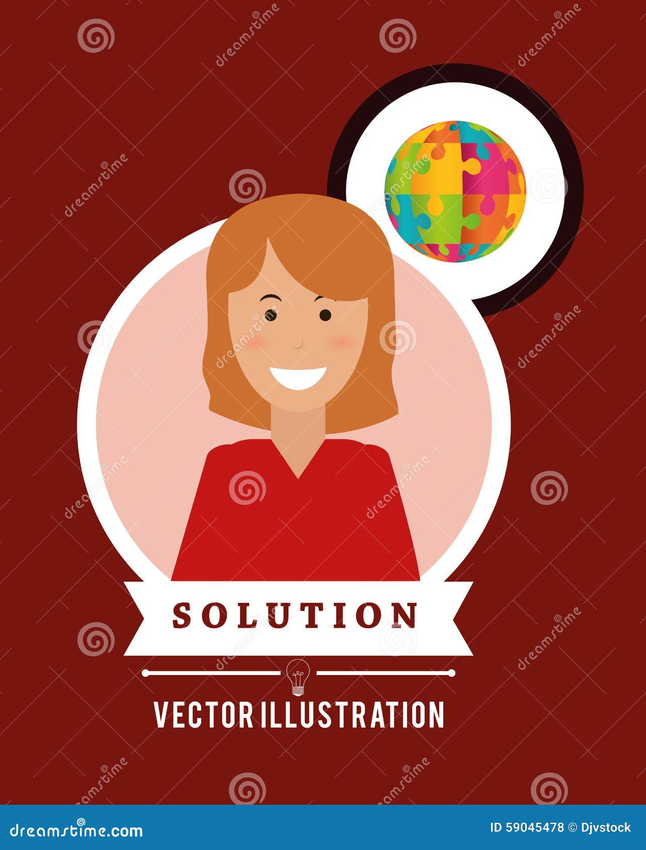 Solution design stock vector. Illustration of concept - 59045478