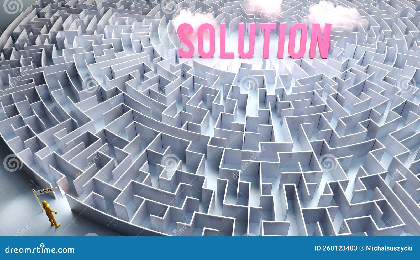 Solution and a Difficult Path To Reach it Stock Illustration ...