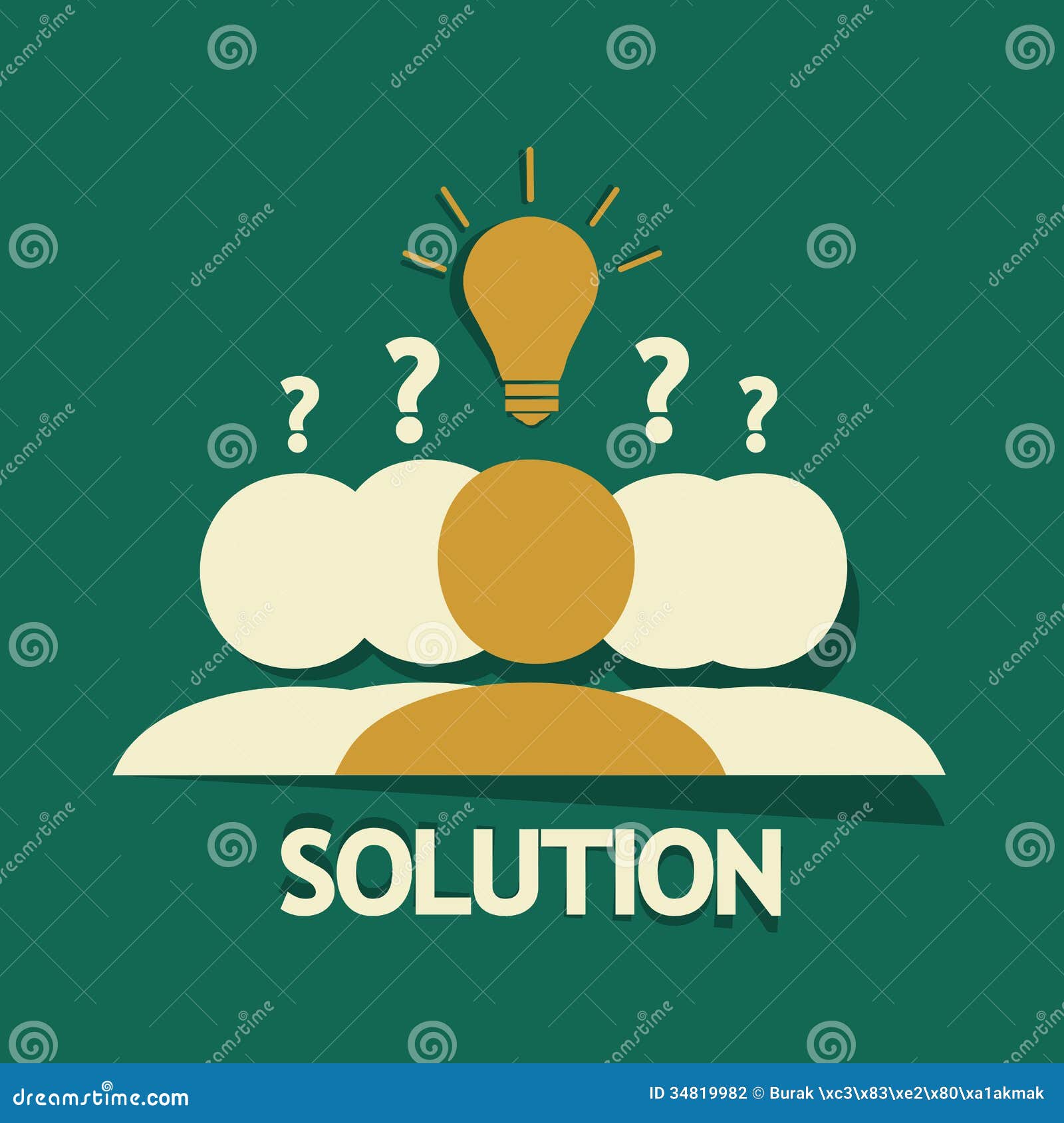 Solution Group stock vector. Illustration of problem - 34819982