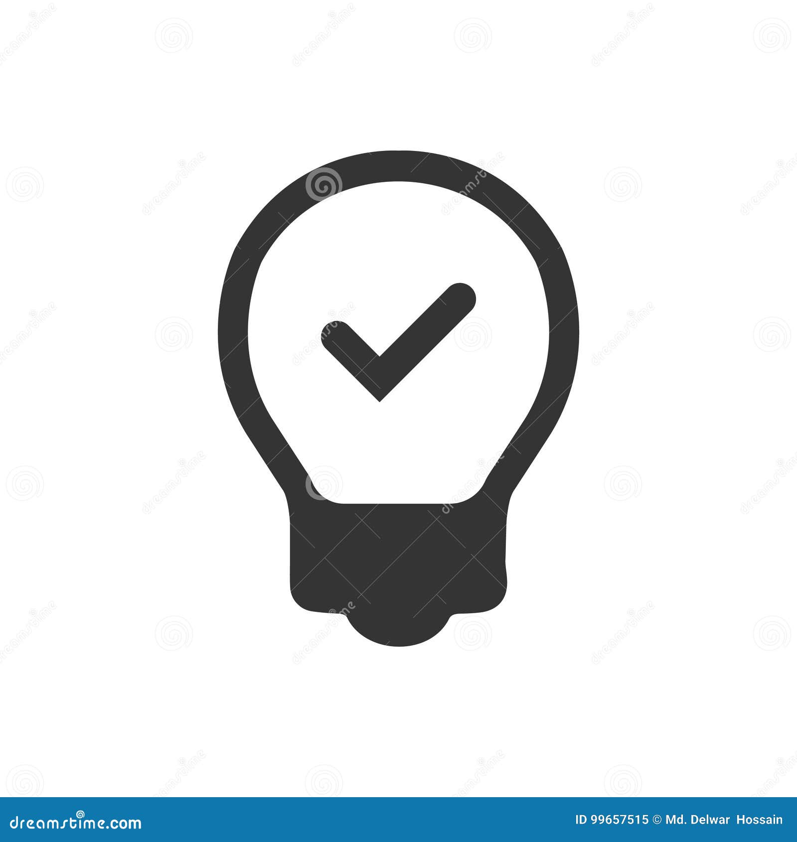 Solution Icon stock vector. Illustration of light, confirm - 99657515