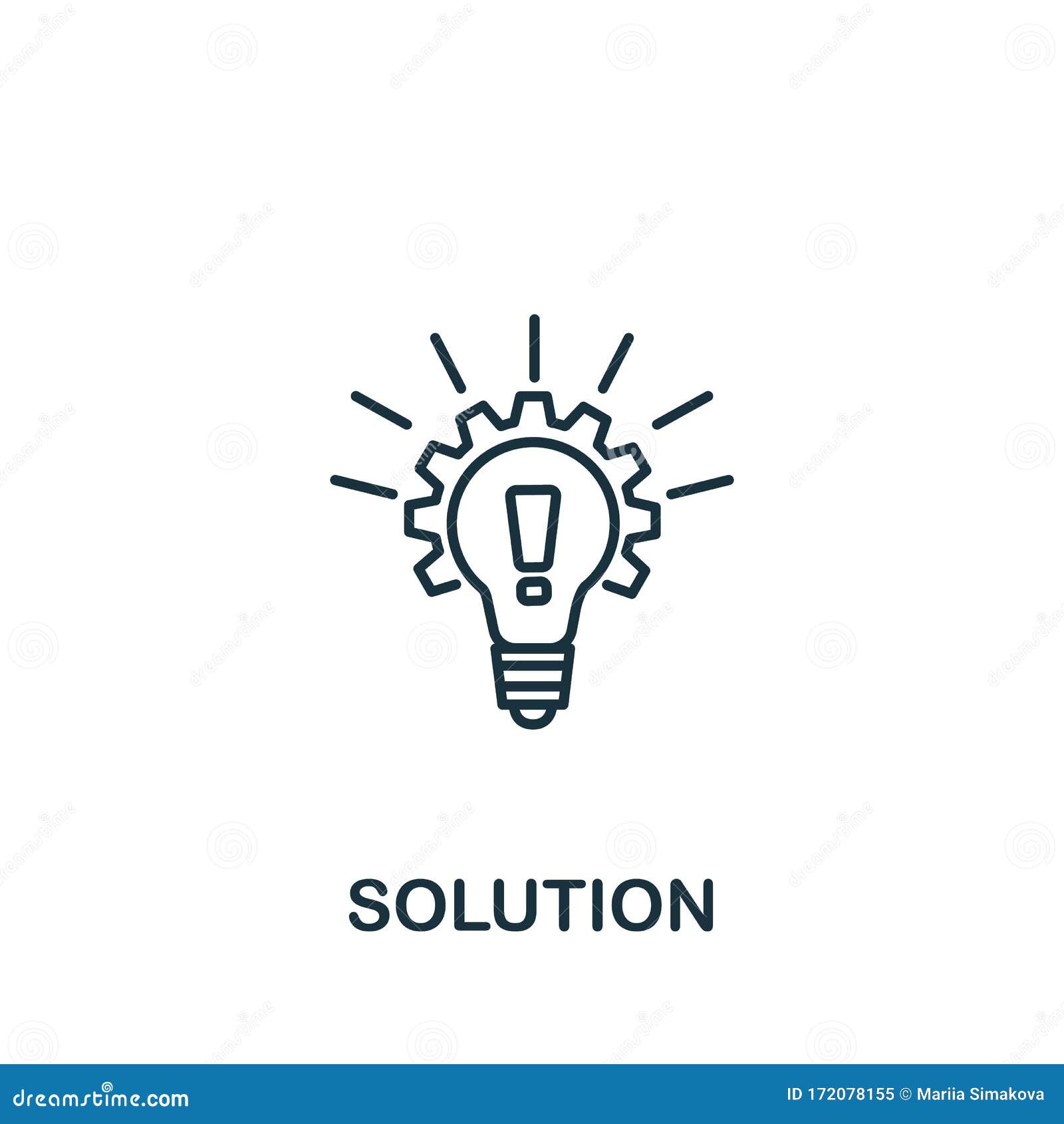 Solution Icon from Customer Service Collection. Simple Line Element ...
