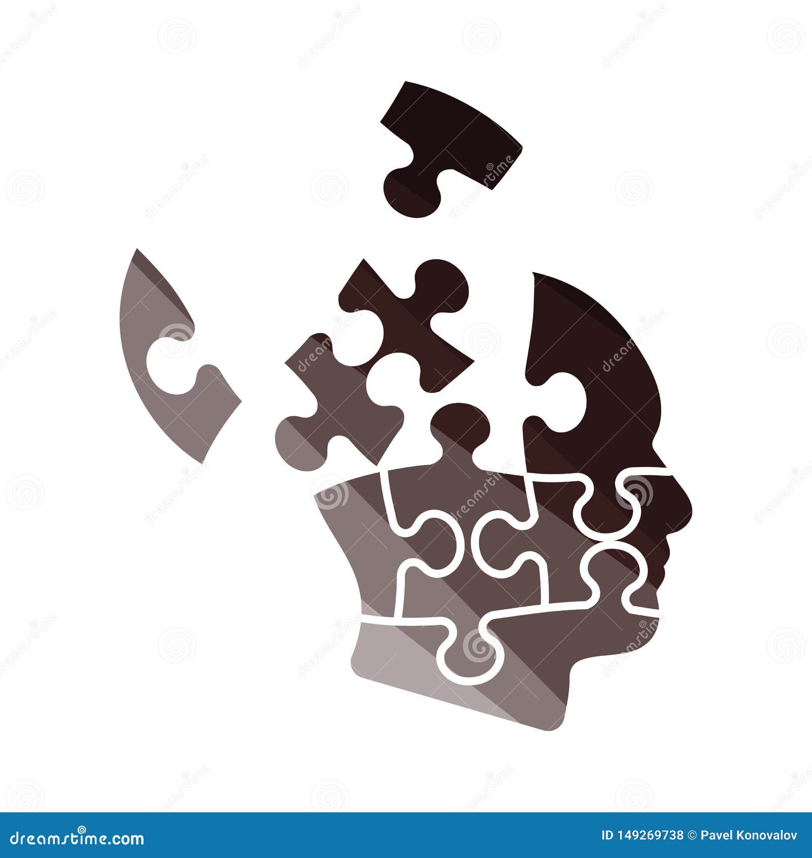 Solution Icon stock vector. Illustration of head, stencil - 149269738