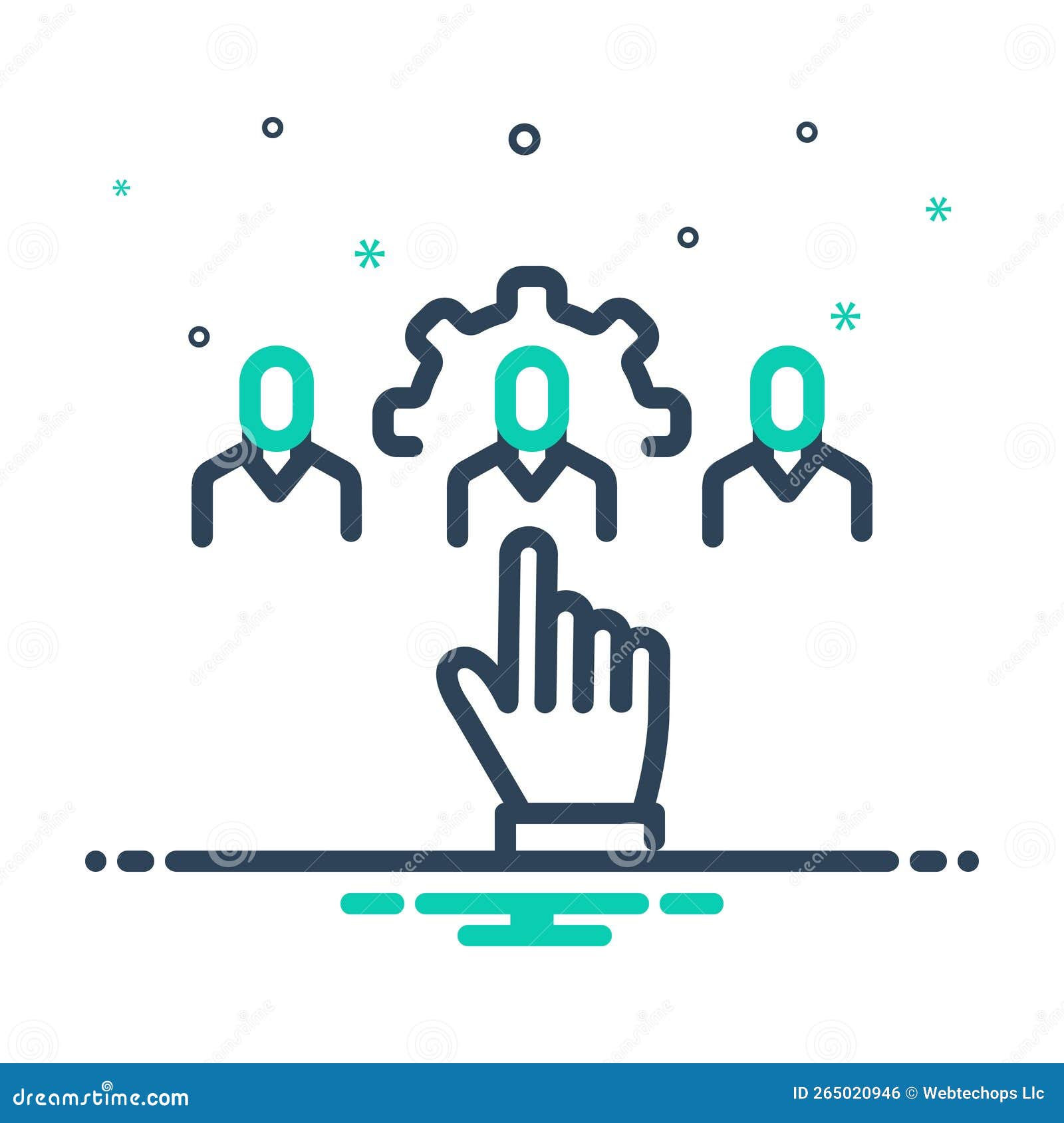 Mix Icon for Solution, Team and Work Stock Vector - Illustration of ...