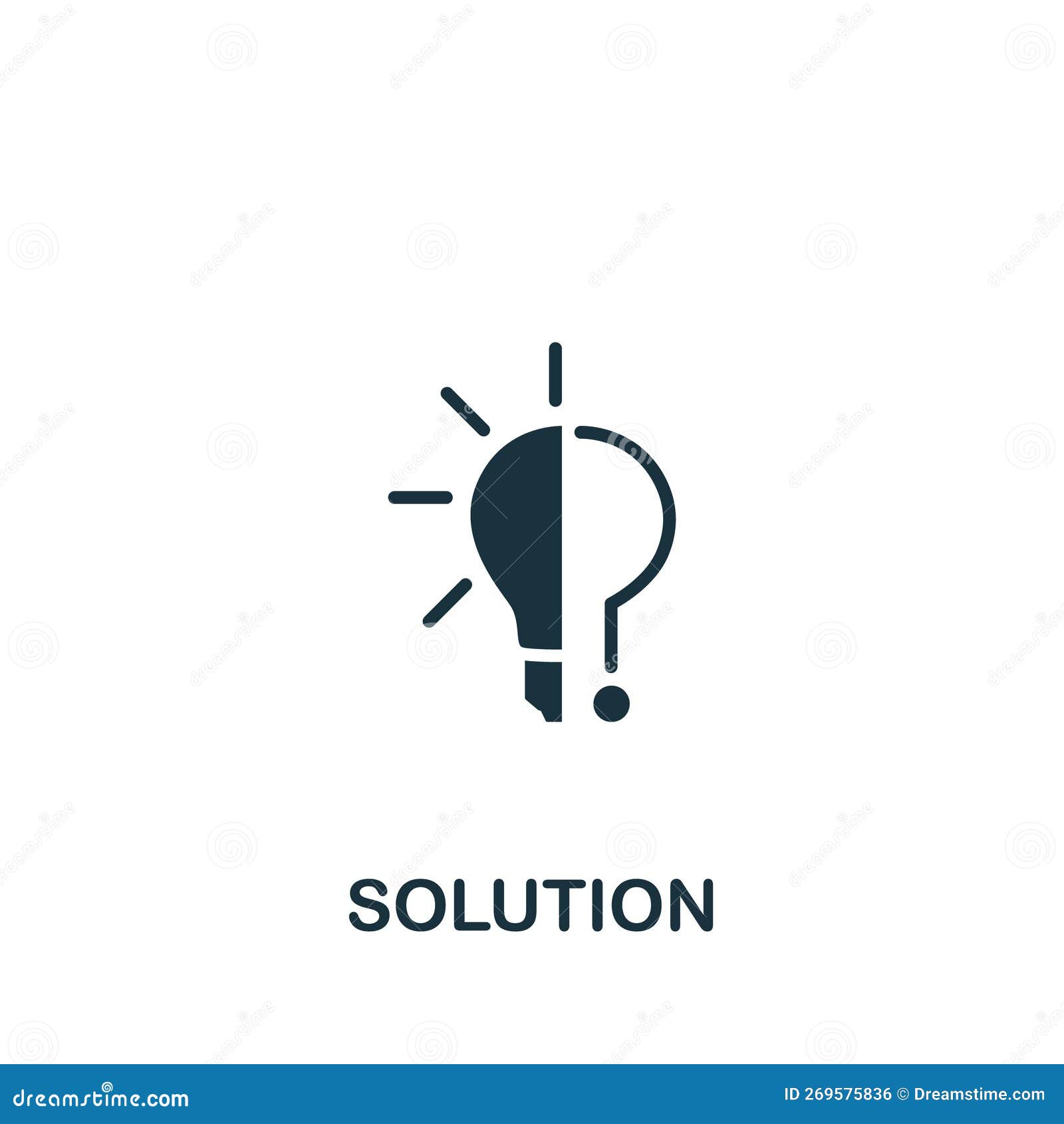 Solution Icon. Monochrome Simple Sign from Idea Collection Stock Vector ...