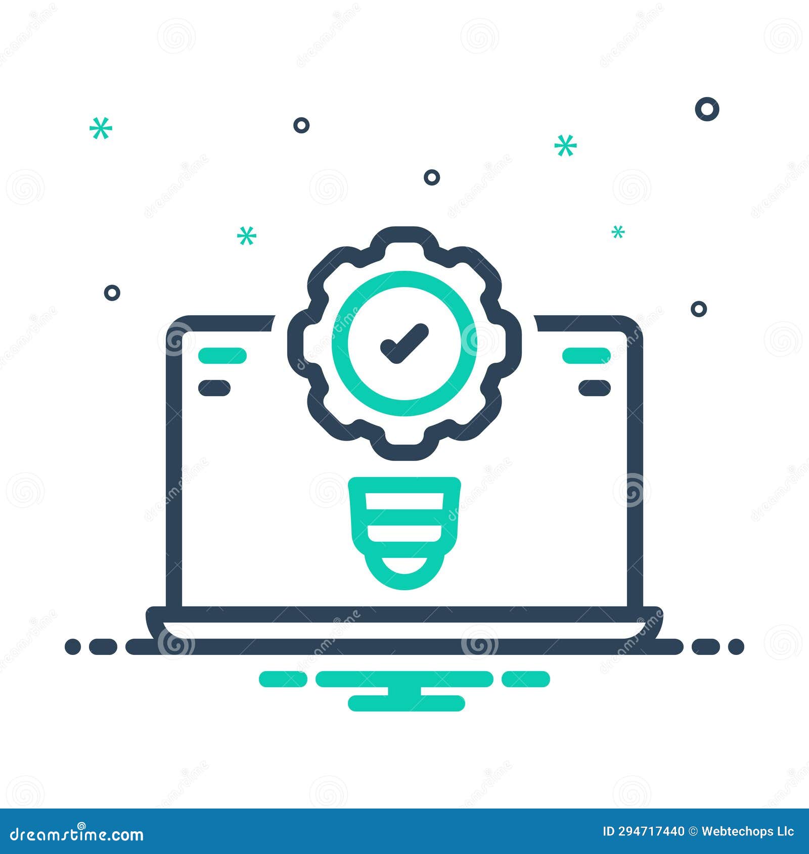 Mix Icon for Solution, Laptop and Technology Stock Vector ...