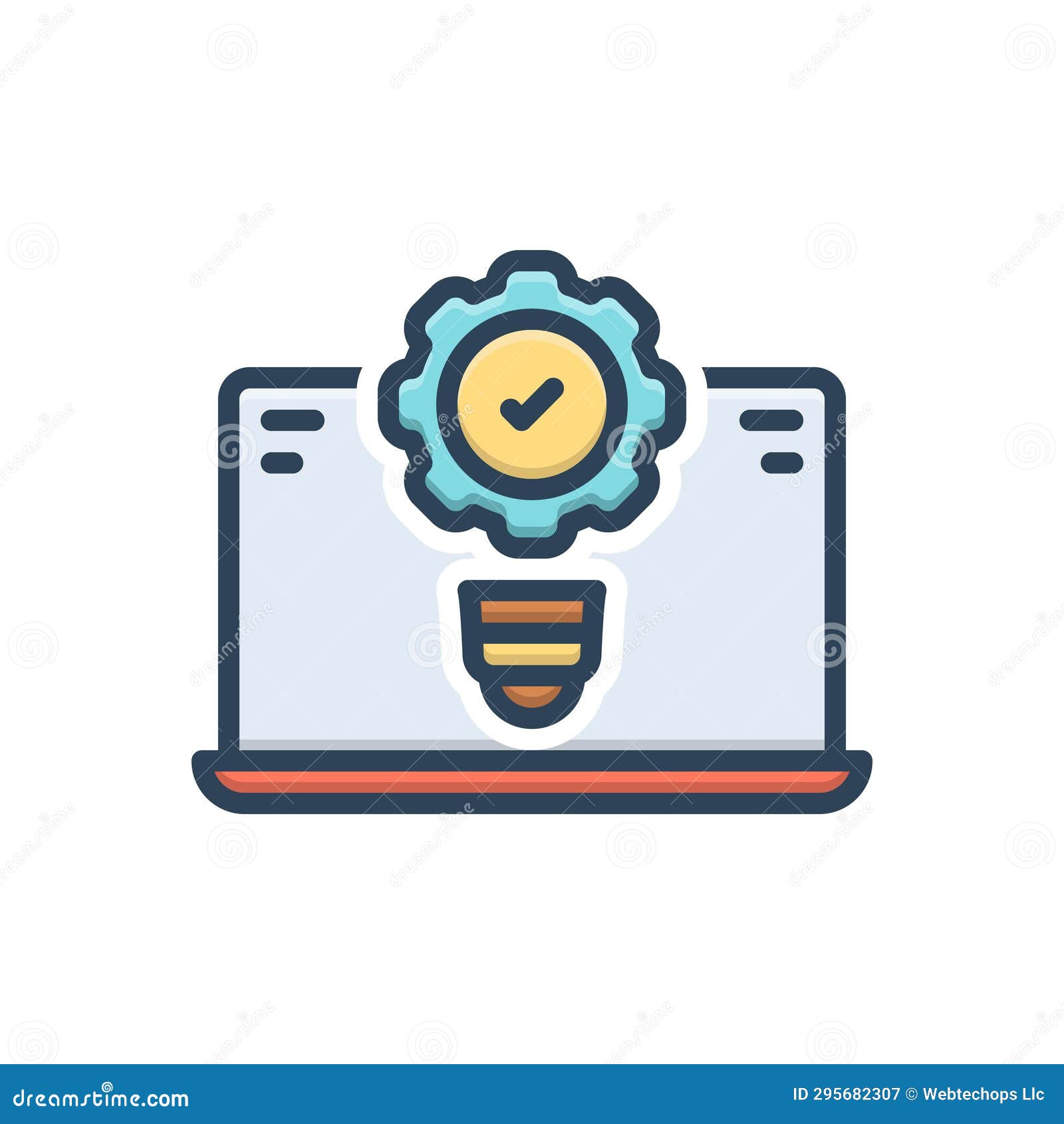 Color Illustration Icon for Solution, Resolution and Technology Stock ...