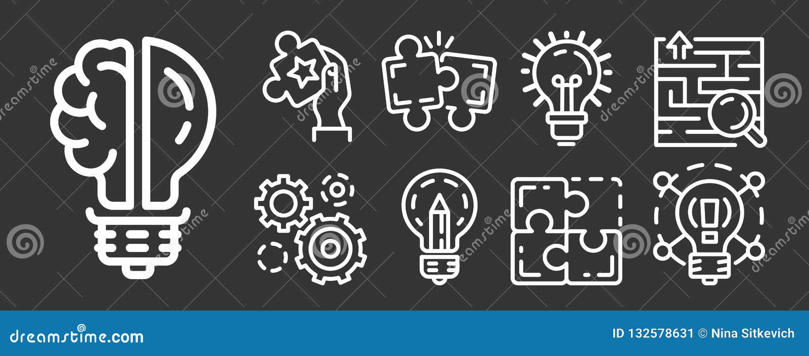 Solution Icon Set, Outline Style Stock Vector - Illustration of icon ... Solution Icon Set, Outline Style Stock Vector - Illustration of icon ...