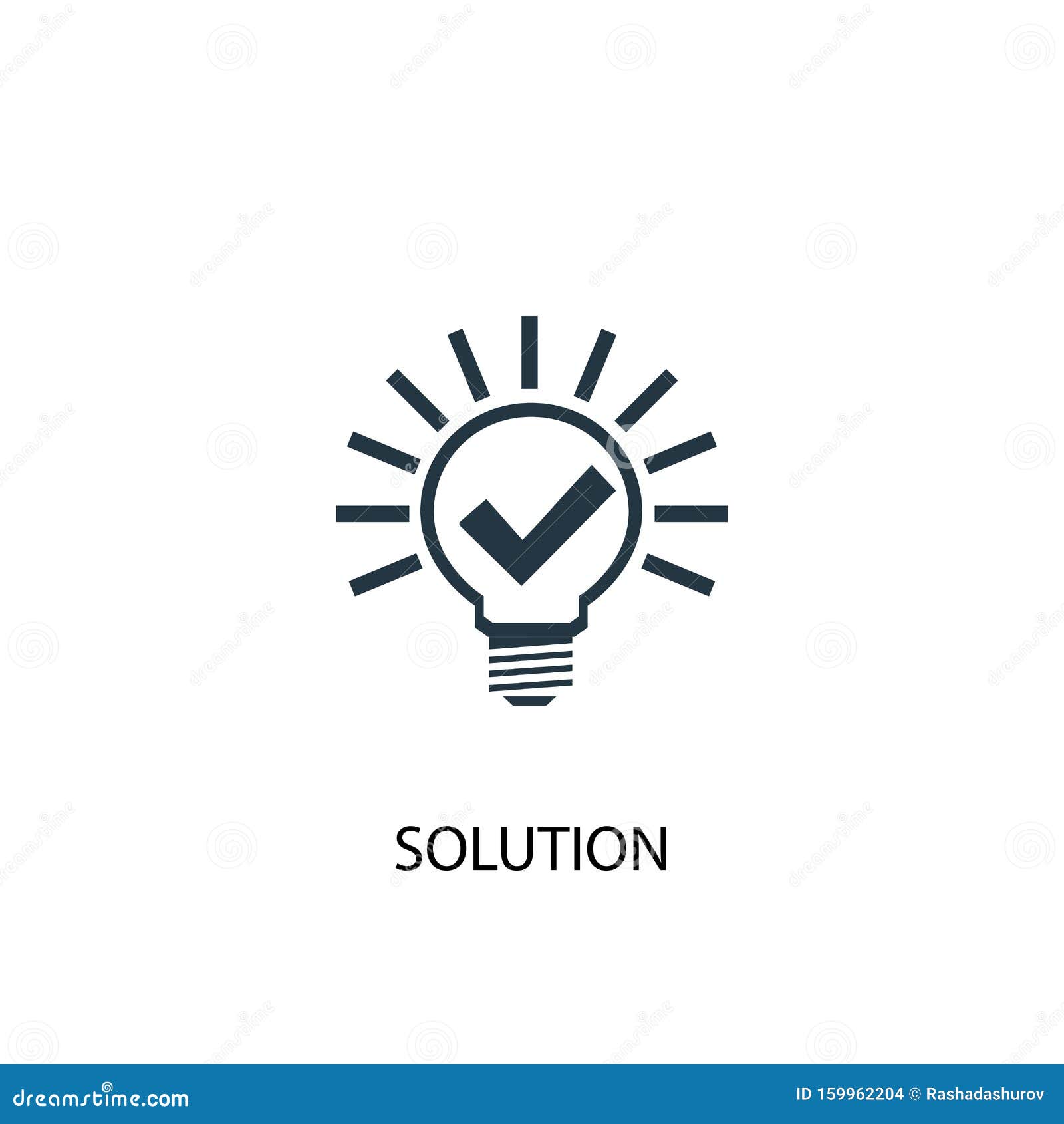 Solution Icon. Simple Element Stock Vector - Illustration of isolated ...