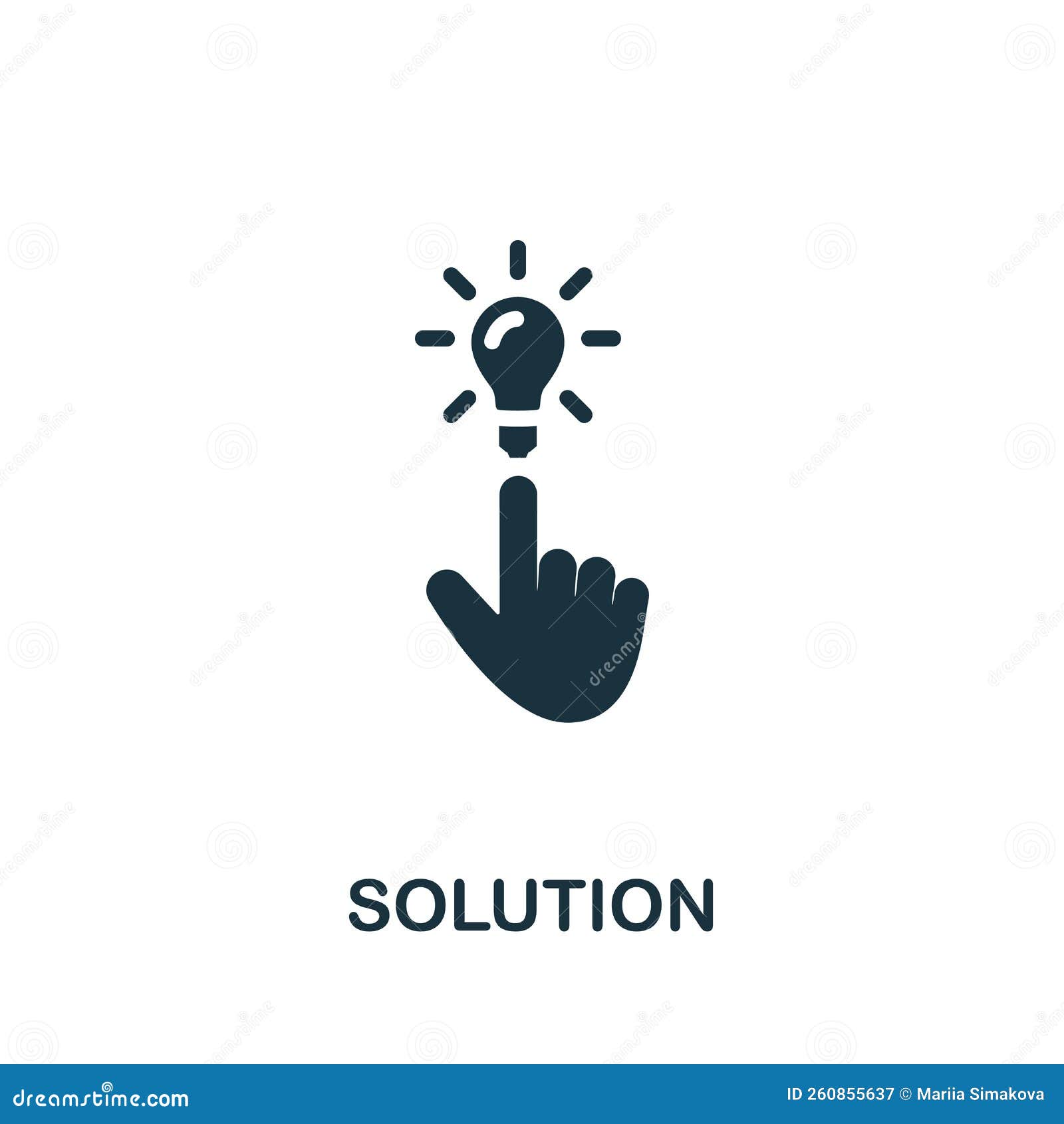 Solution Icon. Monochrome Simple Customer Relationship Icon for ...